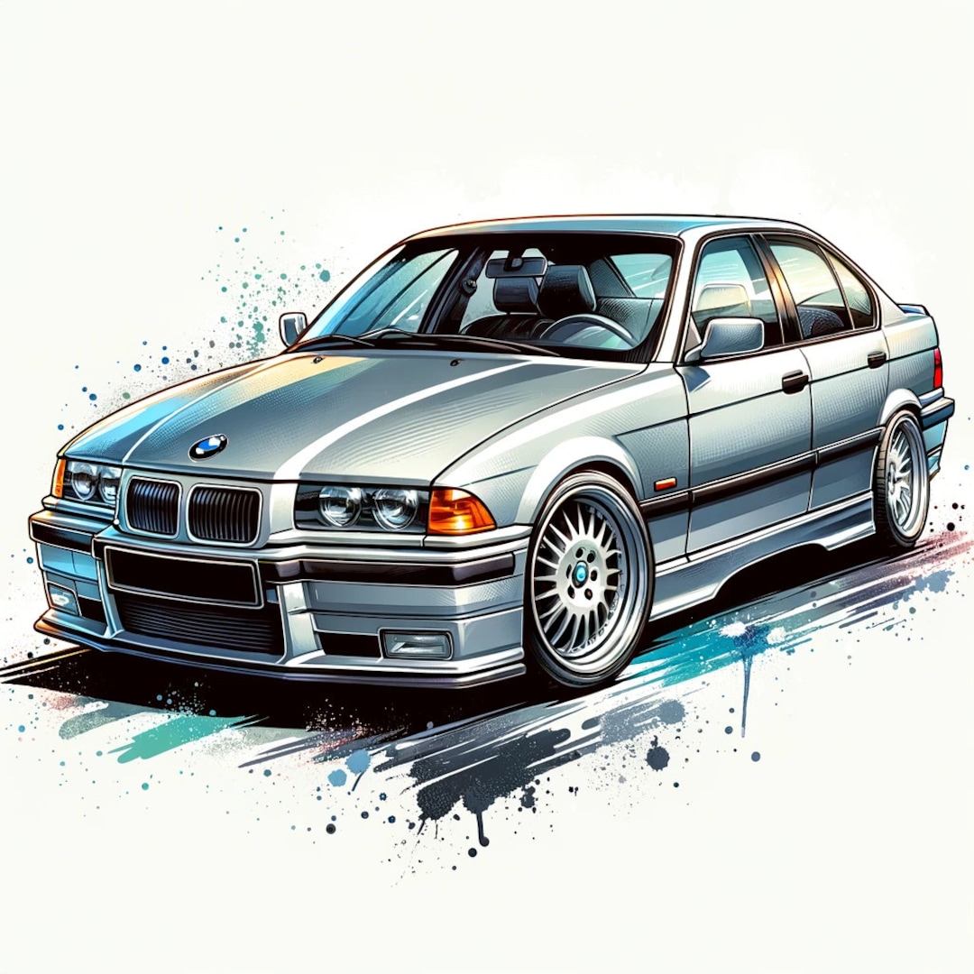 BMW E36 3 Series M3, Digital Art, Mockups, Digital Download, PNG ...
