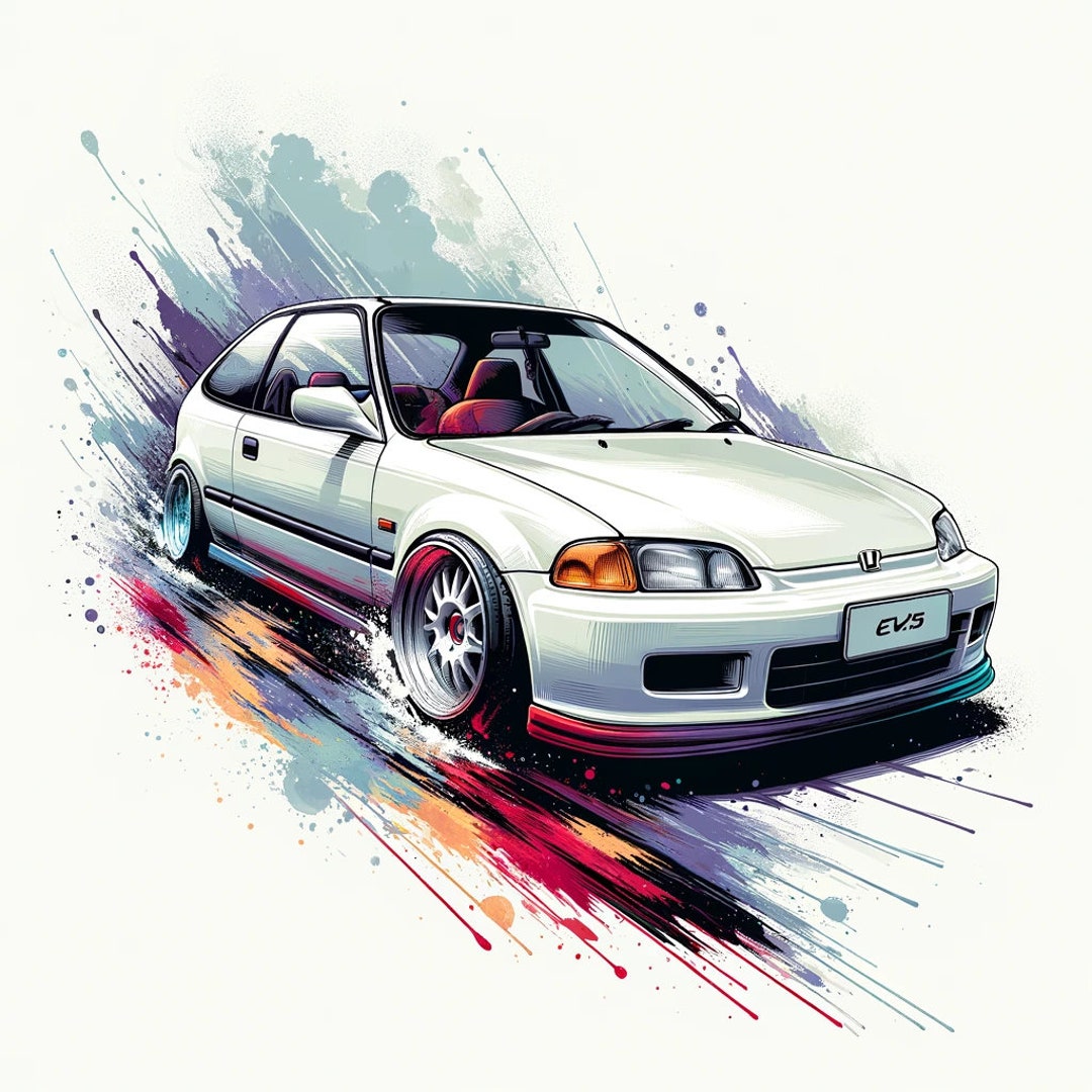 Honda Civic EG, JDM, Digital Art, Mockups, Digital Download, PNG ...