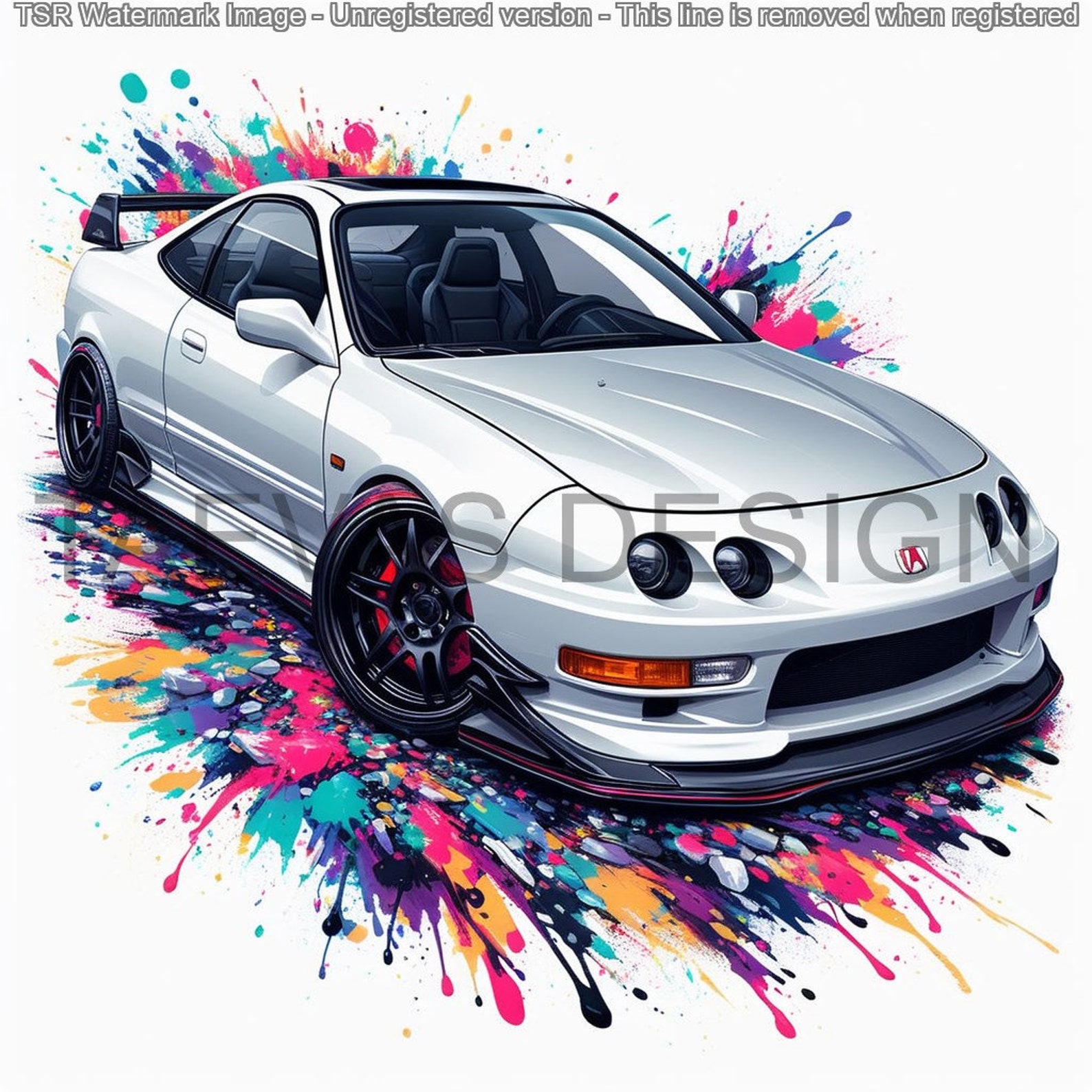Honda Integra Type R DC2, JDM, Digital Art, Mockups, Digital Download ...