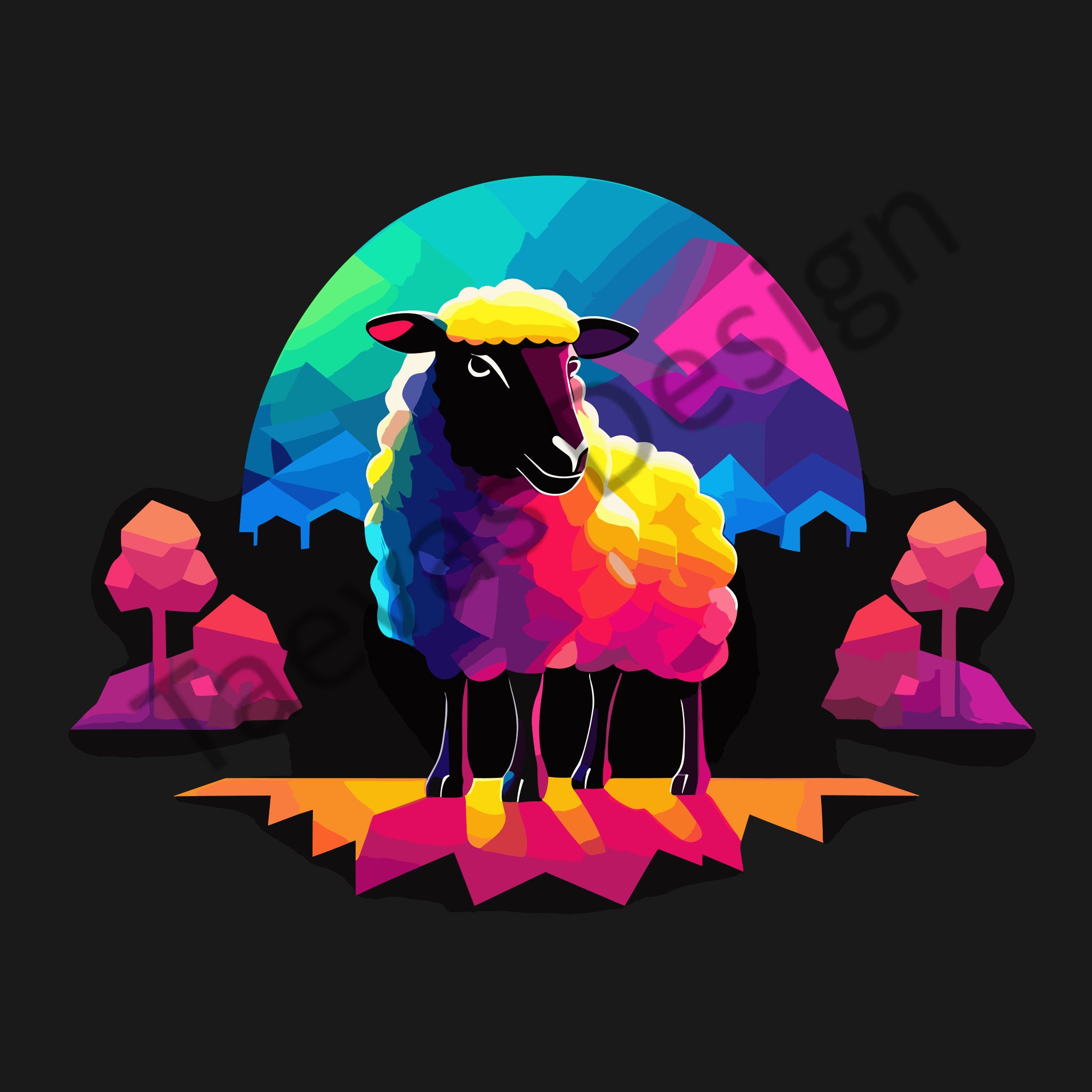 Sheep Digital Art Mockups Digital Download PNG 300dpi - Etsy