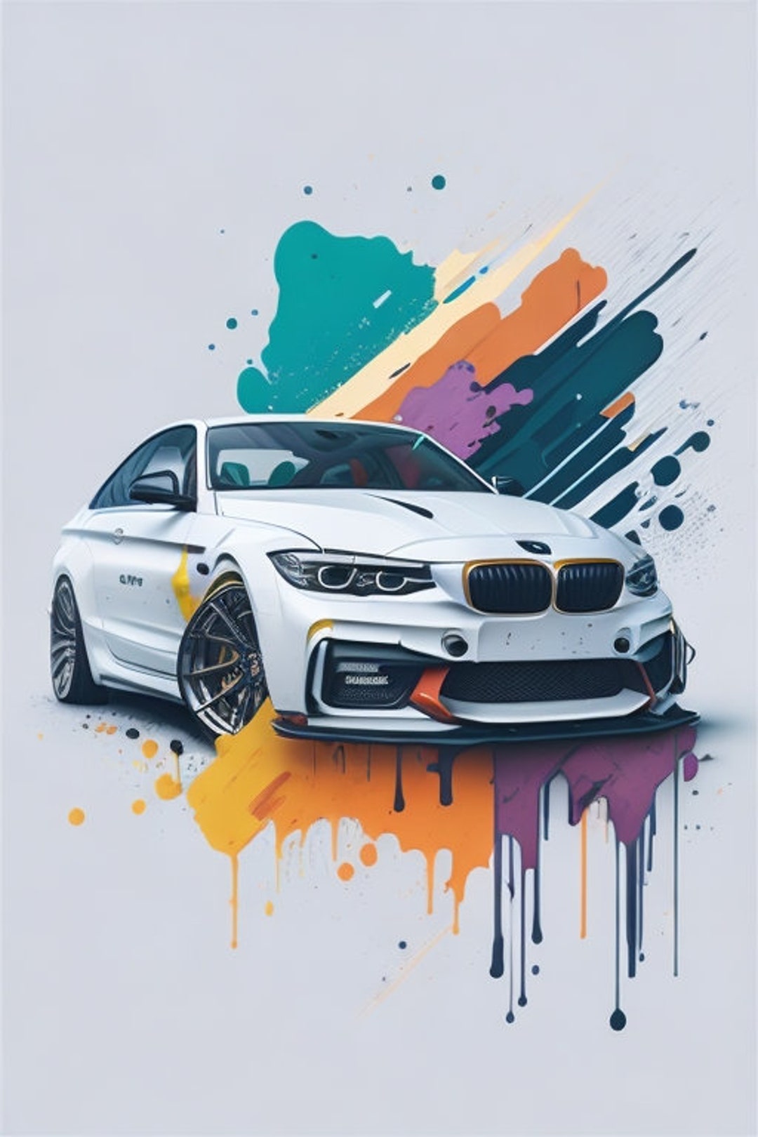 BMW 3 Series, Digital Art, Mockups, Digital Download, PNG, Sticker, T ...