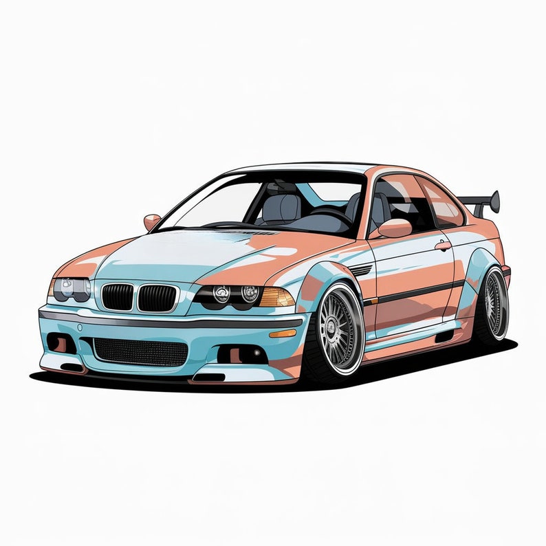 BMW 3 Series M3, Anime, JDM, Digital Art, Mockups, Digital Download ...