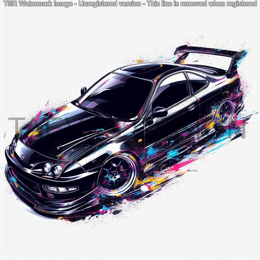 Honda Integra Type R DC2, JDM, Digital Art, Mockups, Digital Download ...