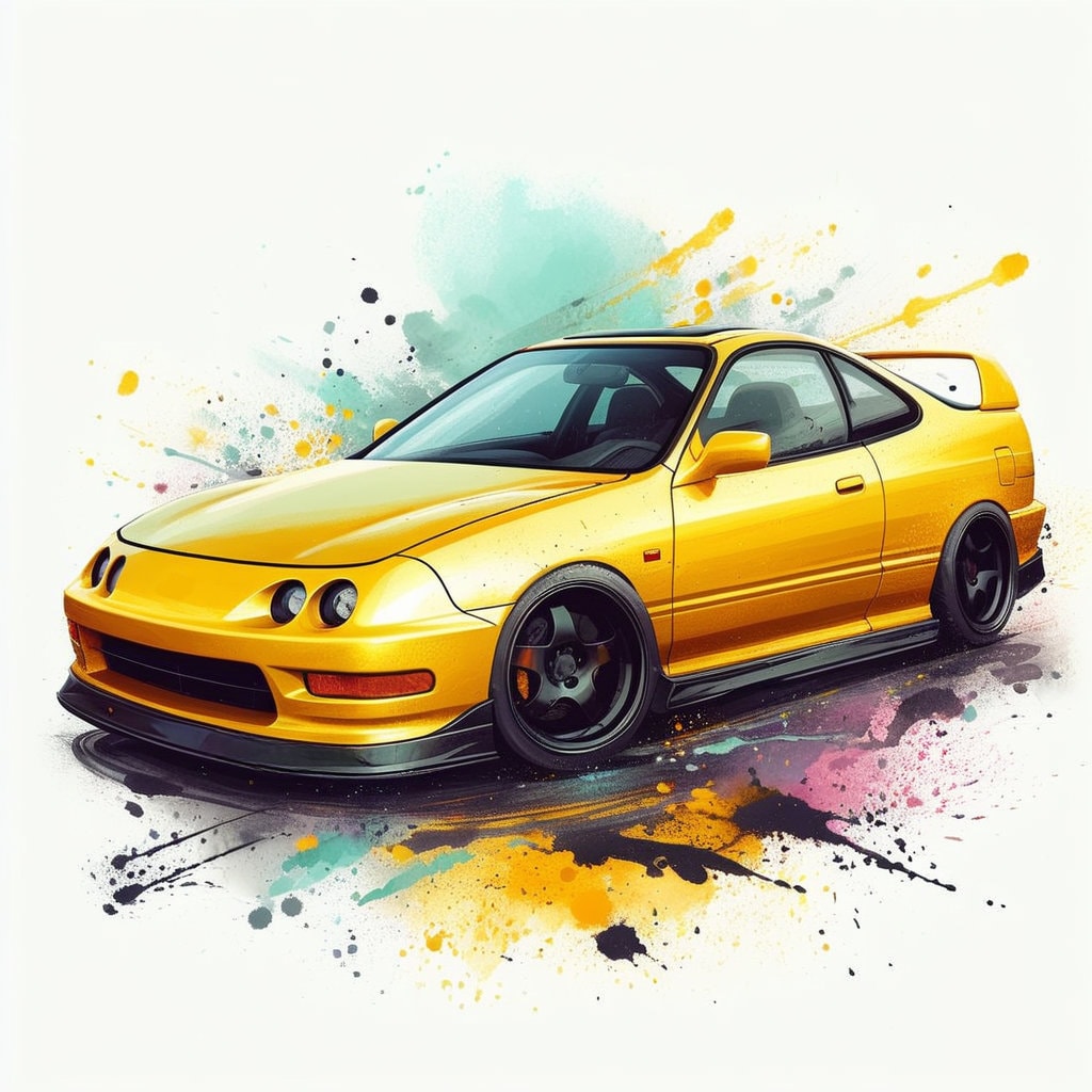 Honda Integra Type R DC2, JDM, Digital Art, Mockups, Digital Download ...