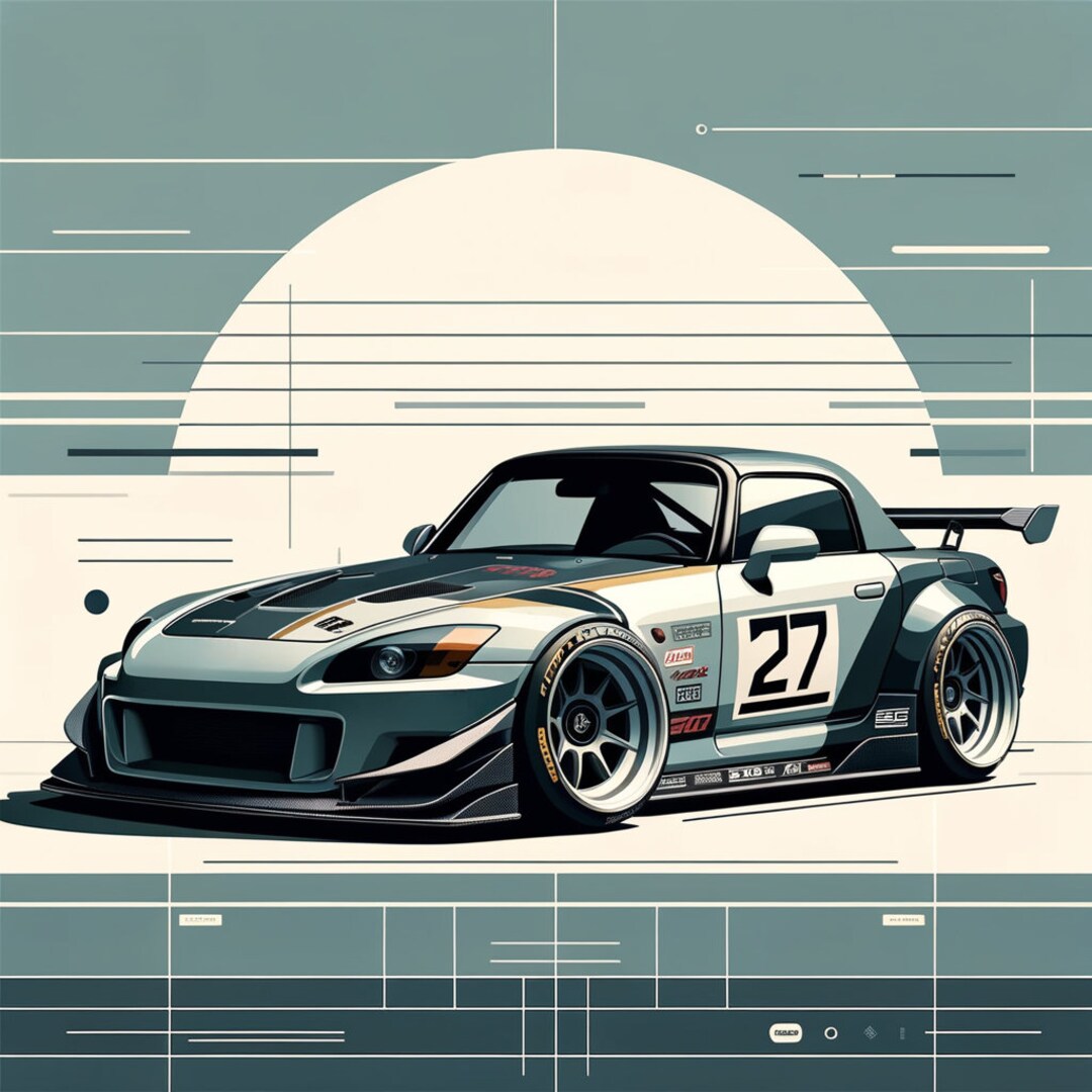 Honda S2000, Modern Art, Digital Art, Mockups, Digital Download, Poster ...