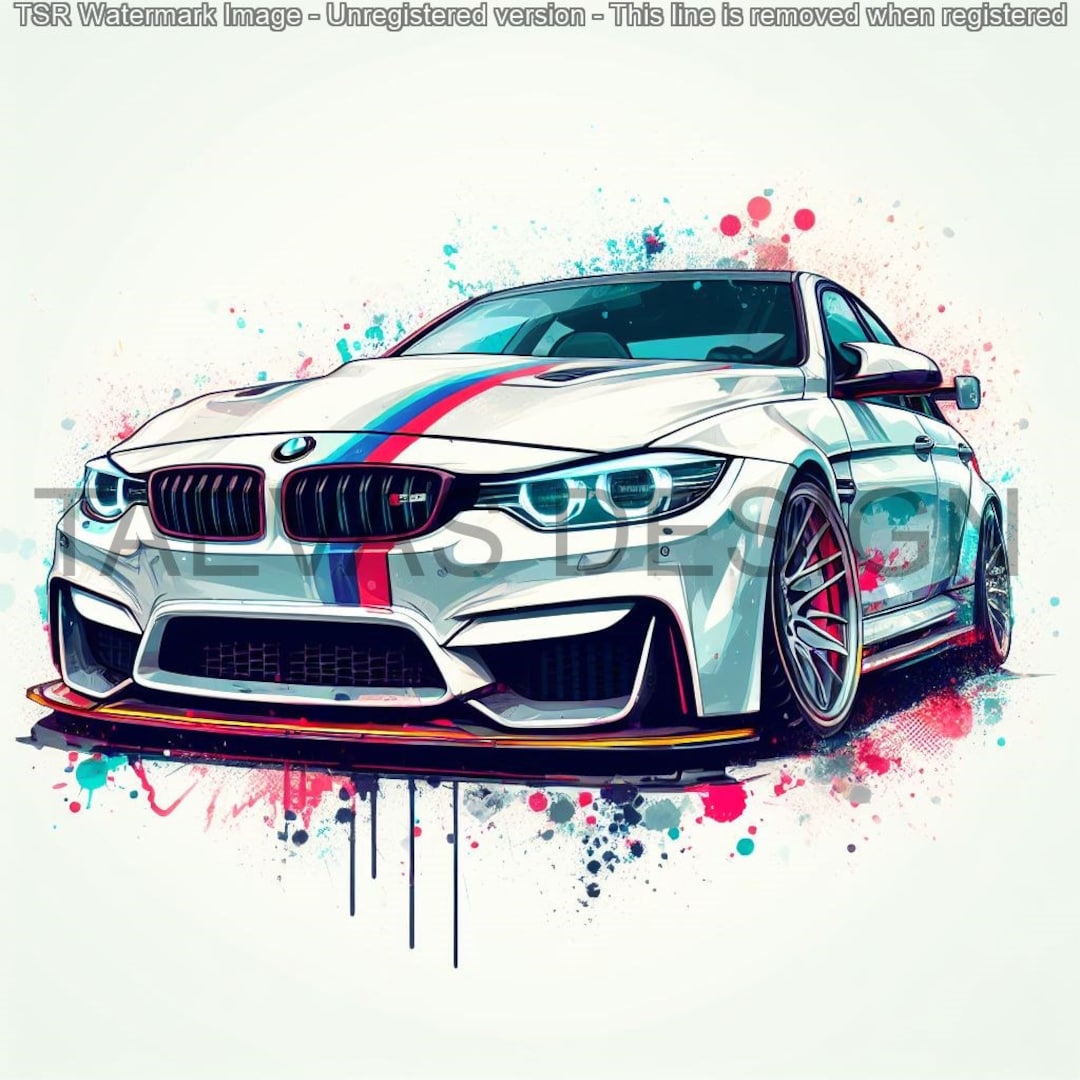 BMW 3 Series M3, Digital Art, Mockups, Digital Download, PNG, Sticker ...