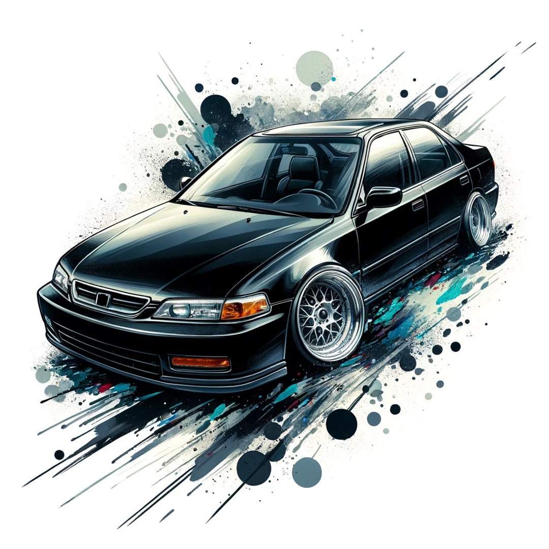 Honda Accord, JDM, Digital Art, Mockups, Digital Download, PNG ...