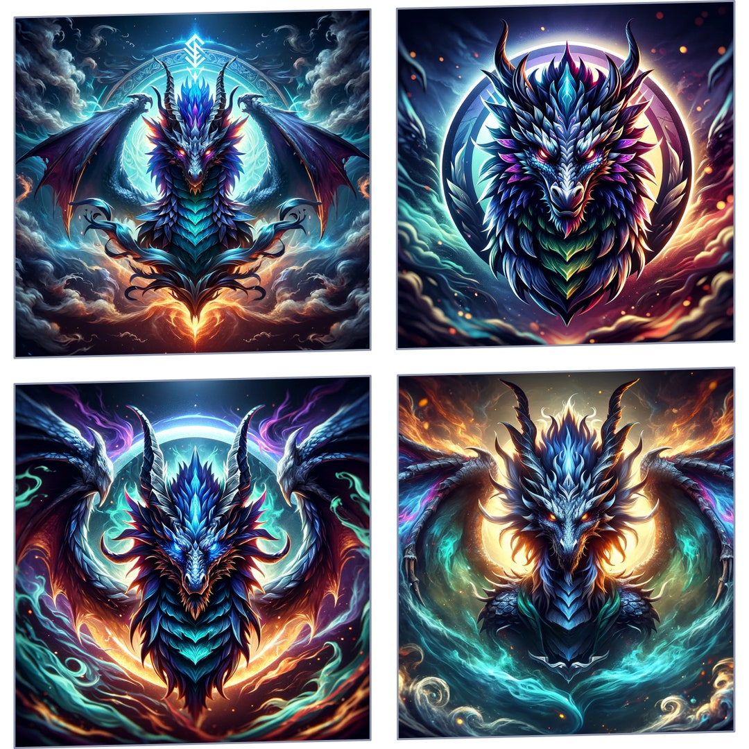 Mystical Dragon Gaming Logo Avator Profile Picture Professional E ...