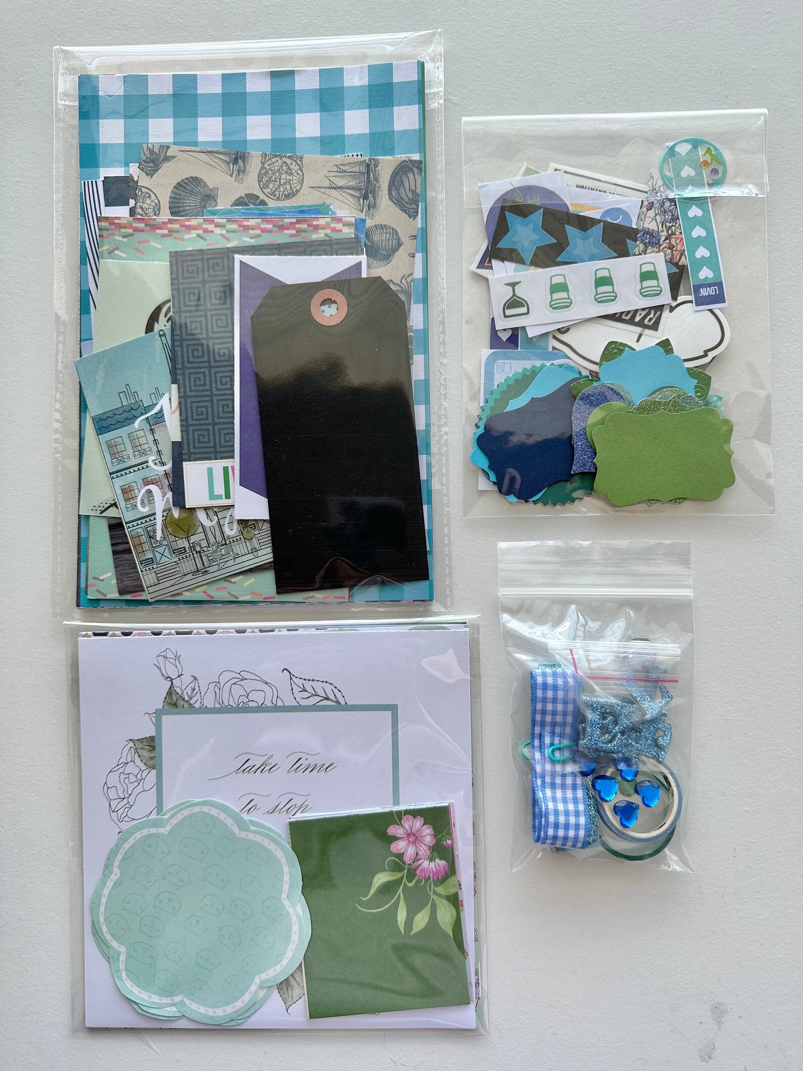 Journal Scrapbooking Grab Bag 100 Pieces Paper, Emphemera ...