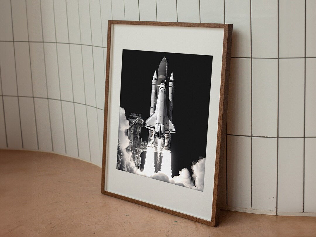 Space Shuttle Poster for Space Lovers, Rocket Wall Art, Rocket Launch ...