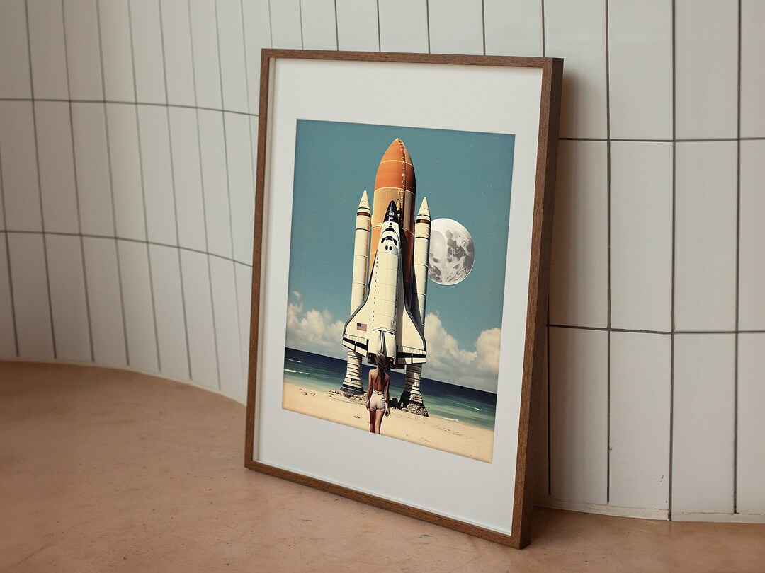 Space Shuttle Poster for Space Lovers Rocket Wall Art Retro - Etsy