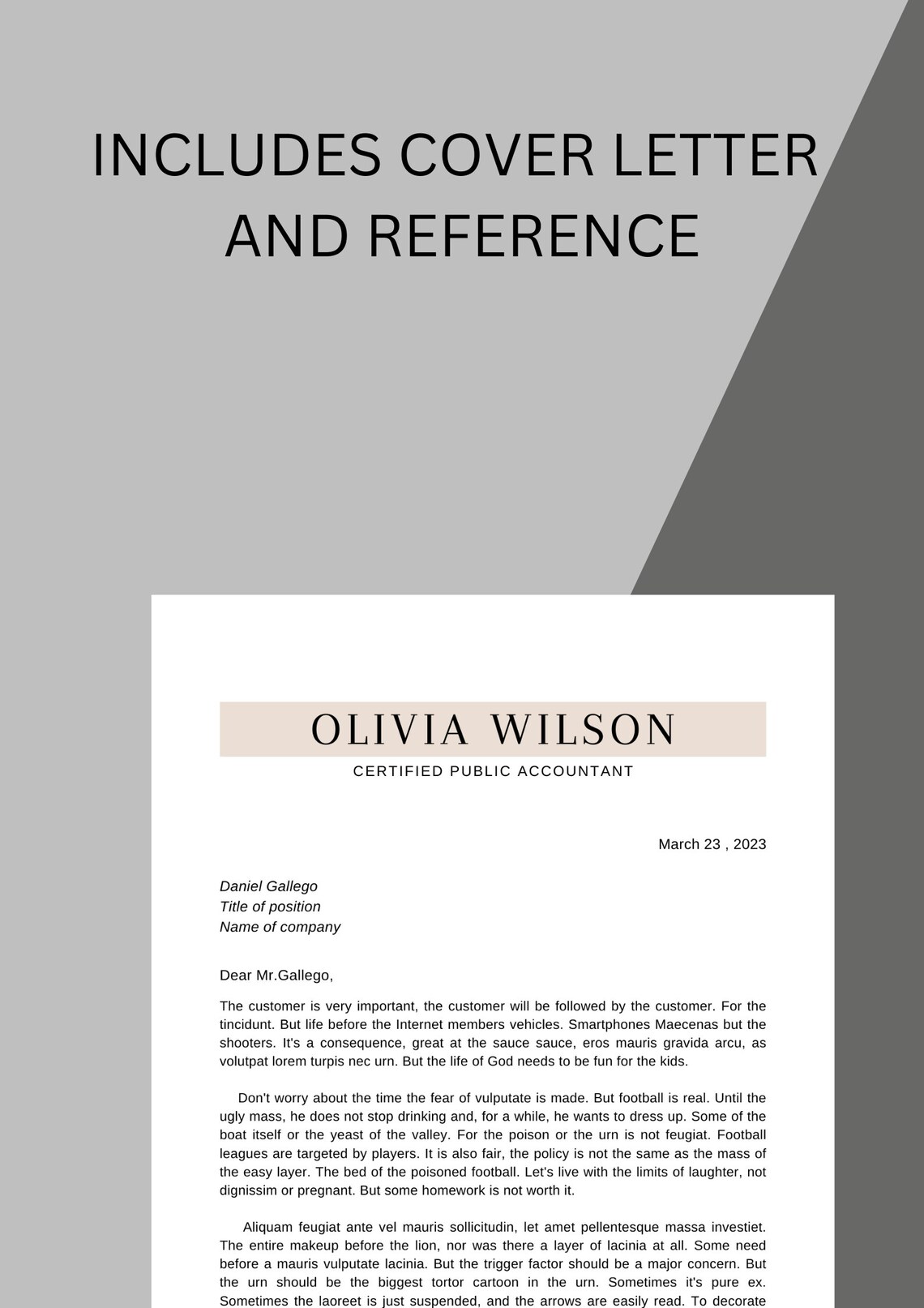 Resume With Cover Letter, Resume With References, Minimalist Resume ...