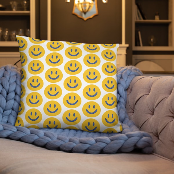 Smiley Face Pillow - Etsy