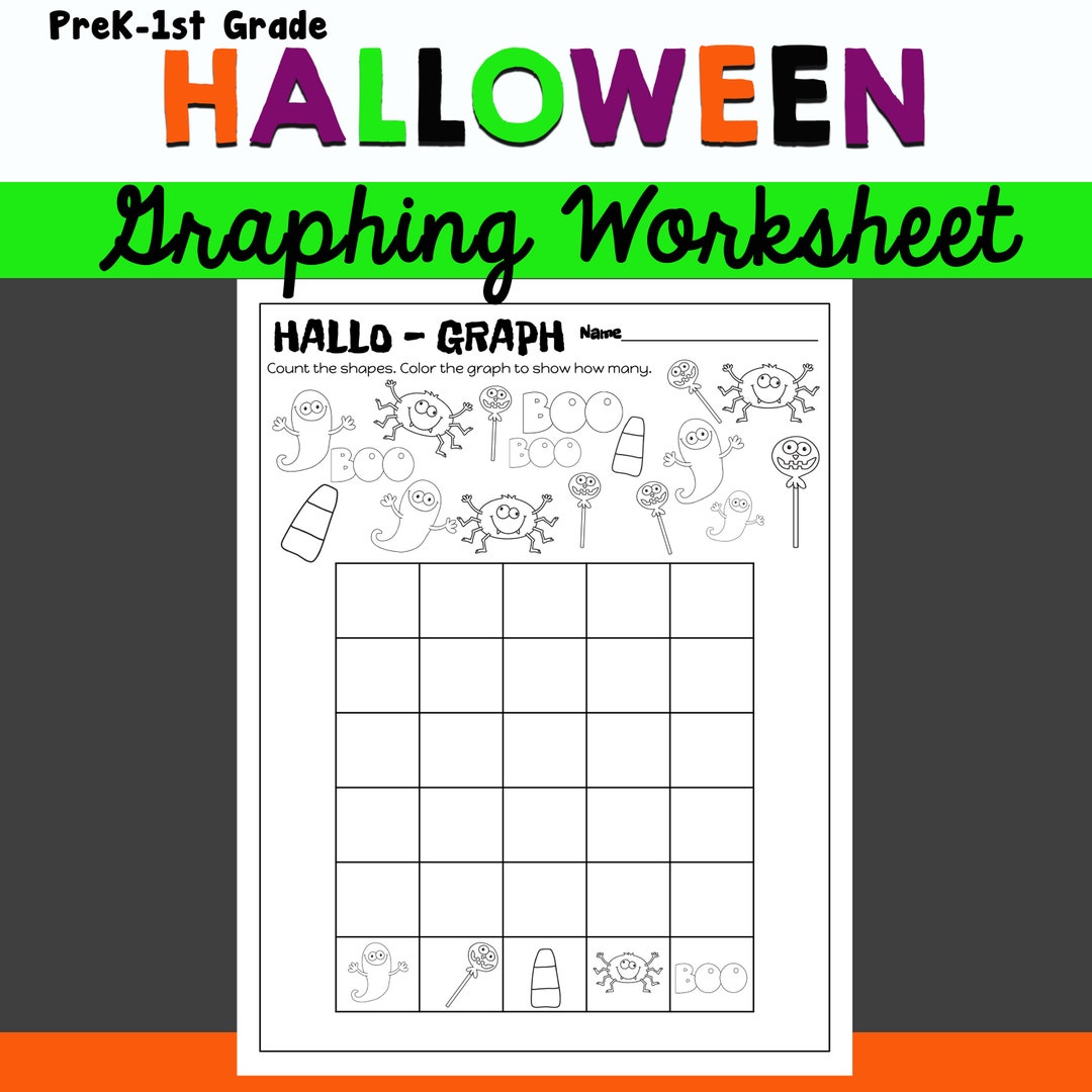 Prek 1st Grade Halloween Graphing Worksheet, Activity, Homeschooling ...