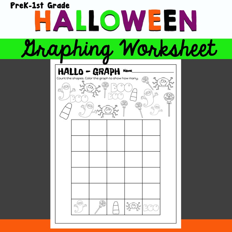 Prek 1st Grade Halloween Graphing Worksheet, Activity, Homeschooling ...