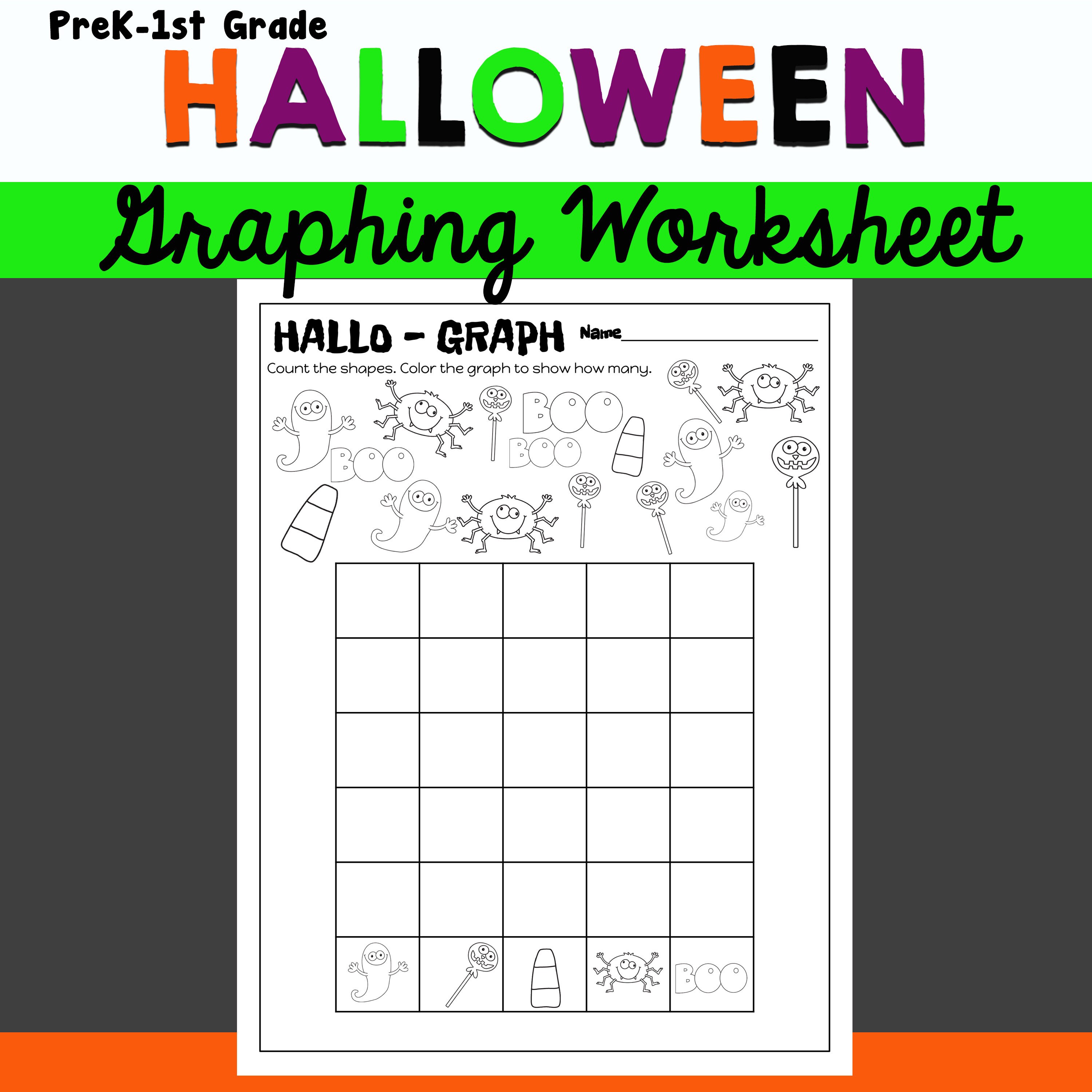 Prek 1st Grade Halloween Graphing Worksheet, Activity, Homeschooling ...