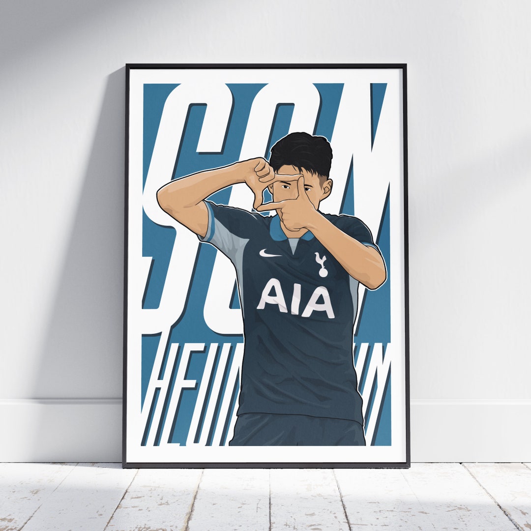Son Heung-min Hotspur Football Player Portrait Print Gift Present ...