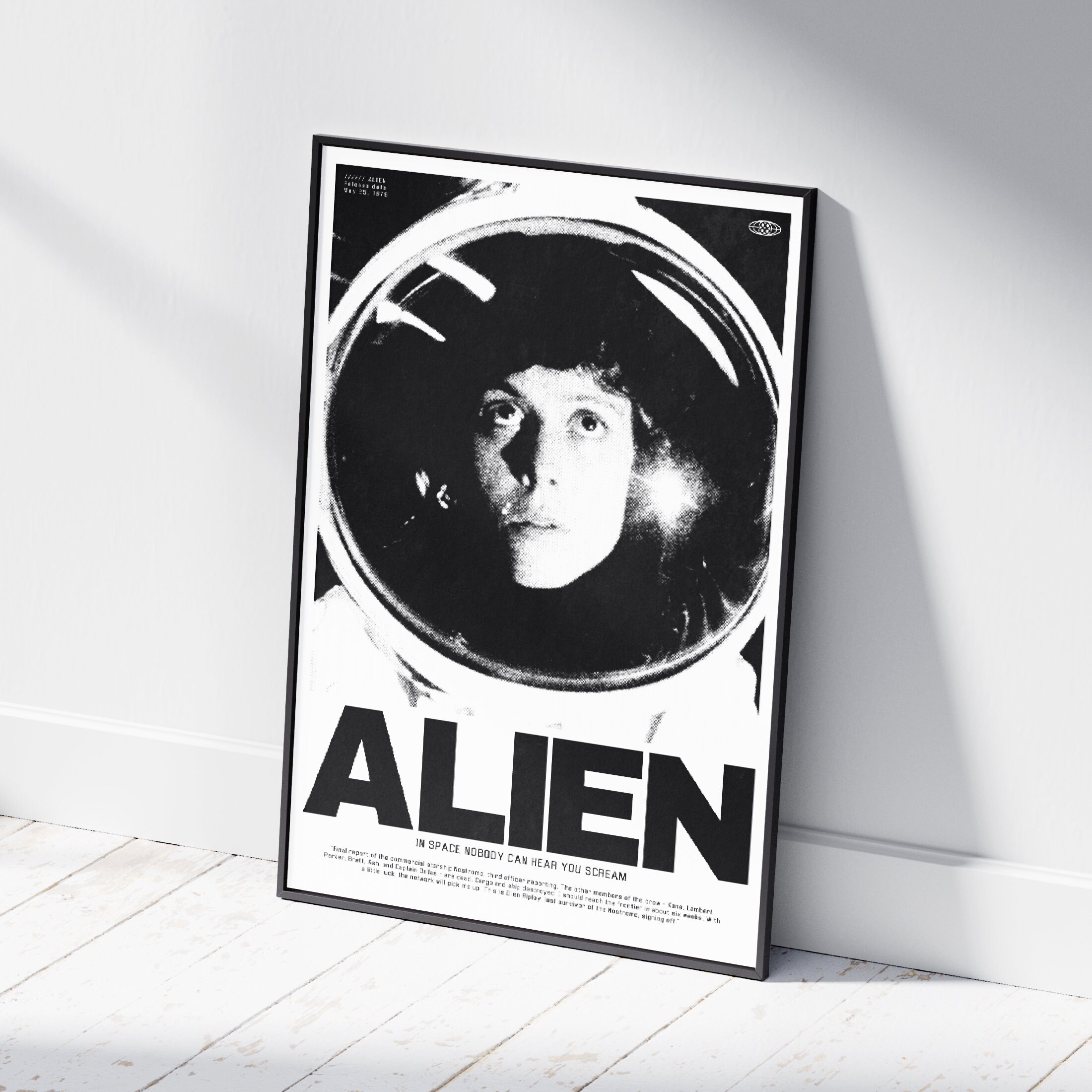 Alien Alternative Movie Poster Print Film Art Sci Fi Horror Monochrome ...