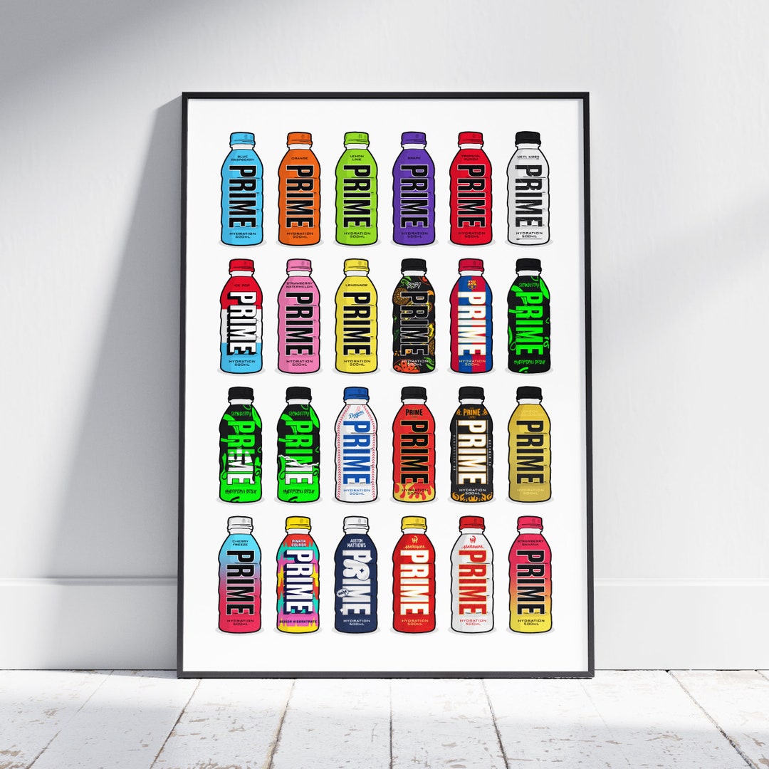 Prime Drink Poster Hydration Energy Gift Present Birthday Wall Art ...