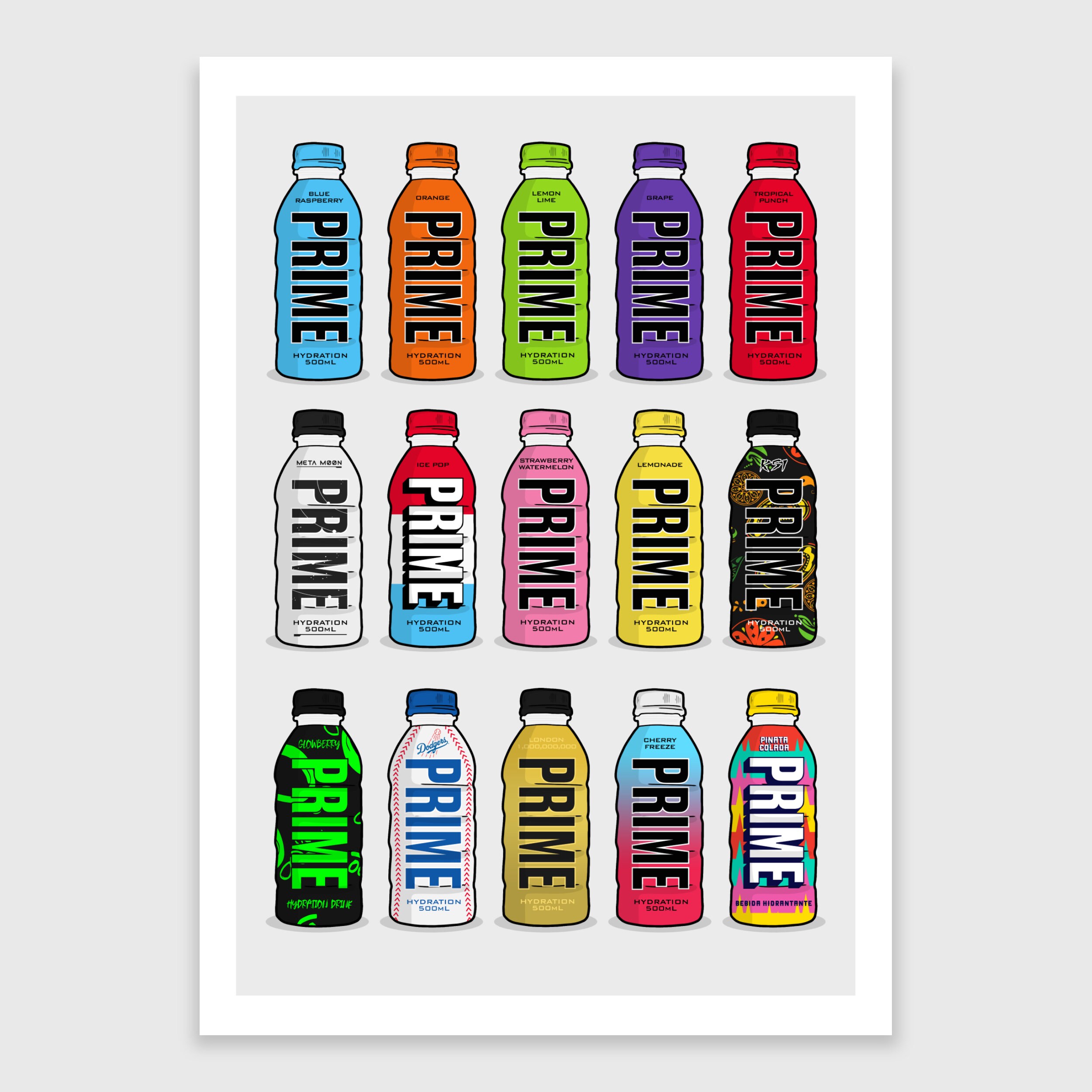 Prime Drink Poster Hydration Energy Gift Present Birthday Wall Art ...