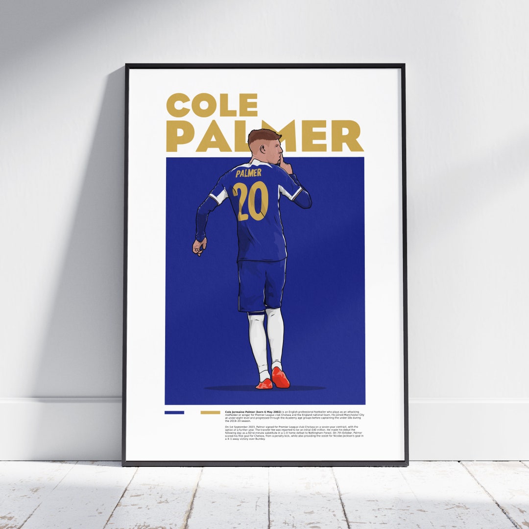 Cole Palmer Football Player Portrait Print Gift Present Birthday Wall ...