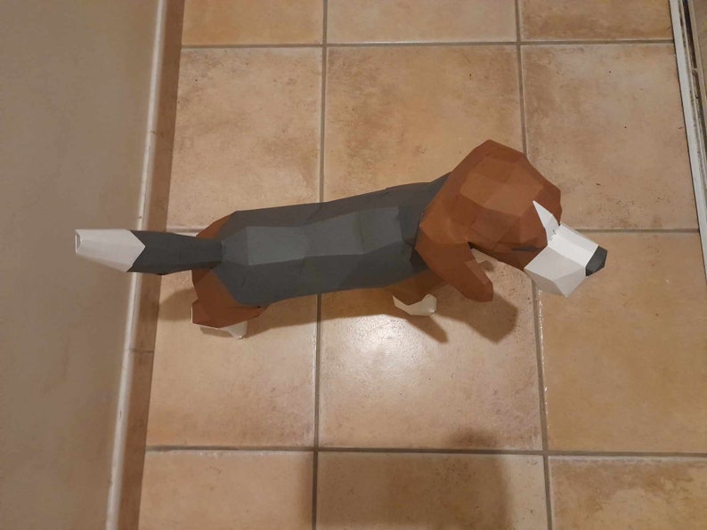 Papercraft Beagle 3D Pattern for Cricut and Cutting Machines Create ...