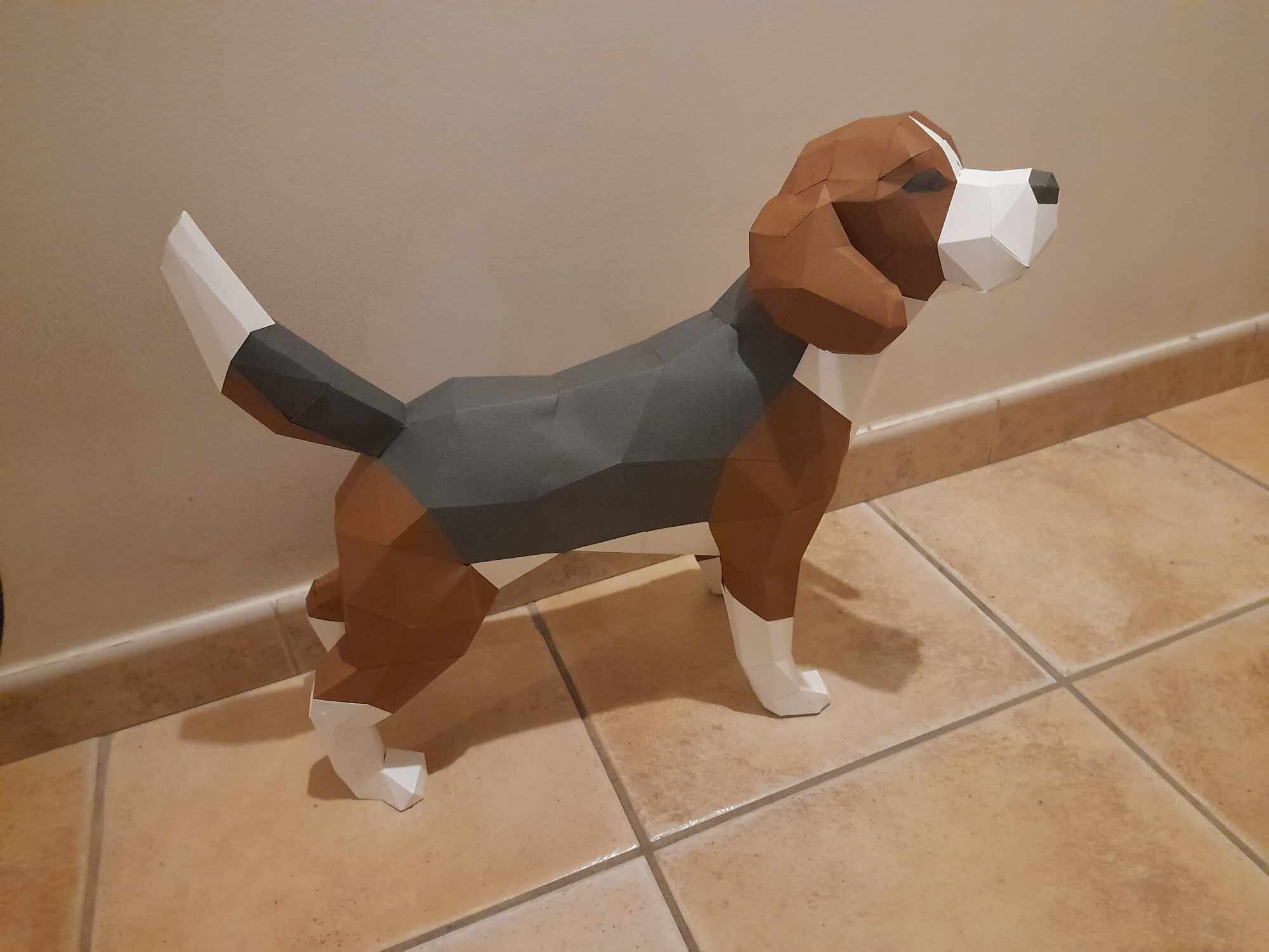 Papercraft Beagle 3D Pattern for Cricut and Cutting Machines Create ...