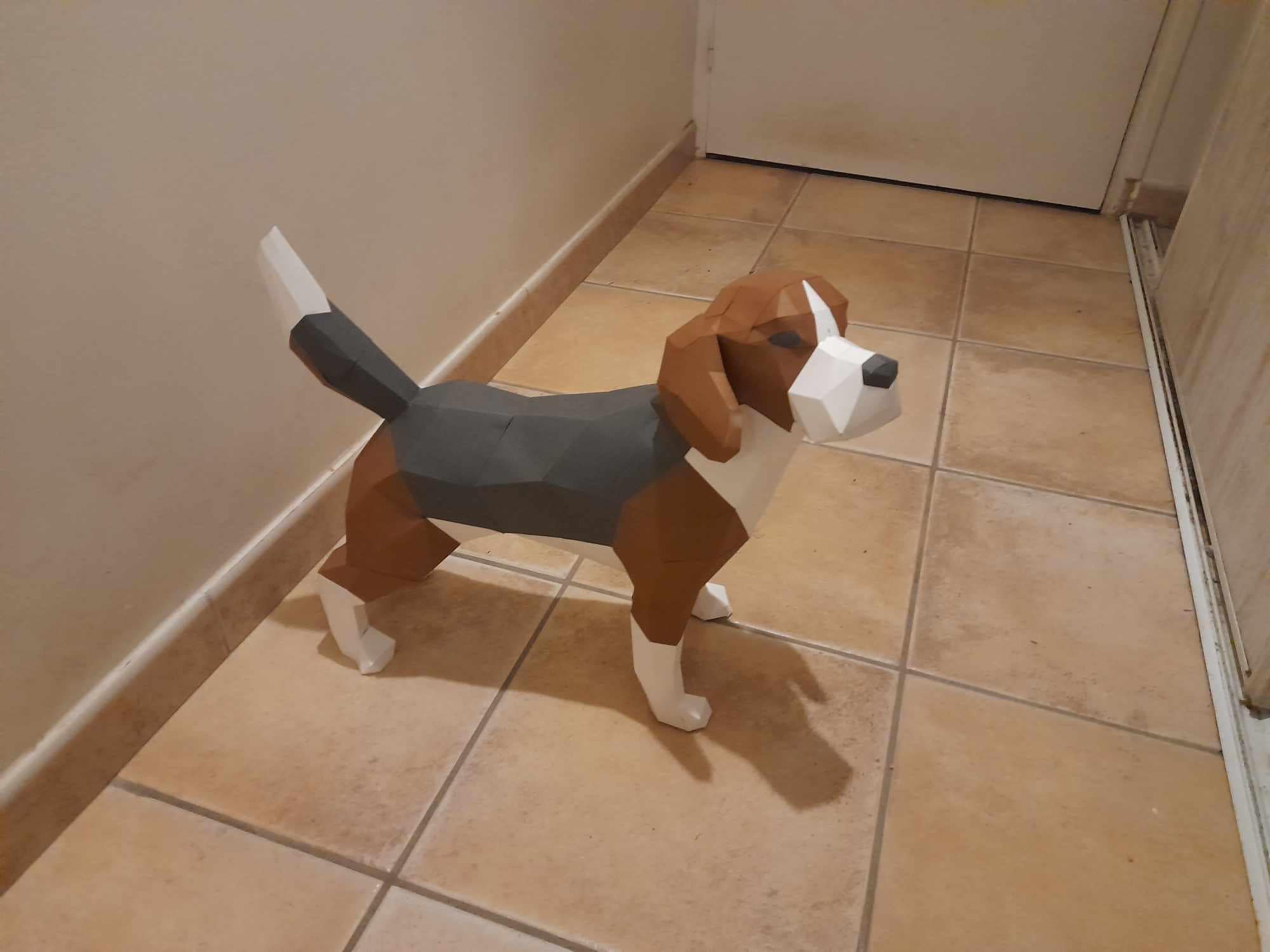 Papercraft Beagle 3D Pattern for Cricut and Cutting Machines Create ...