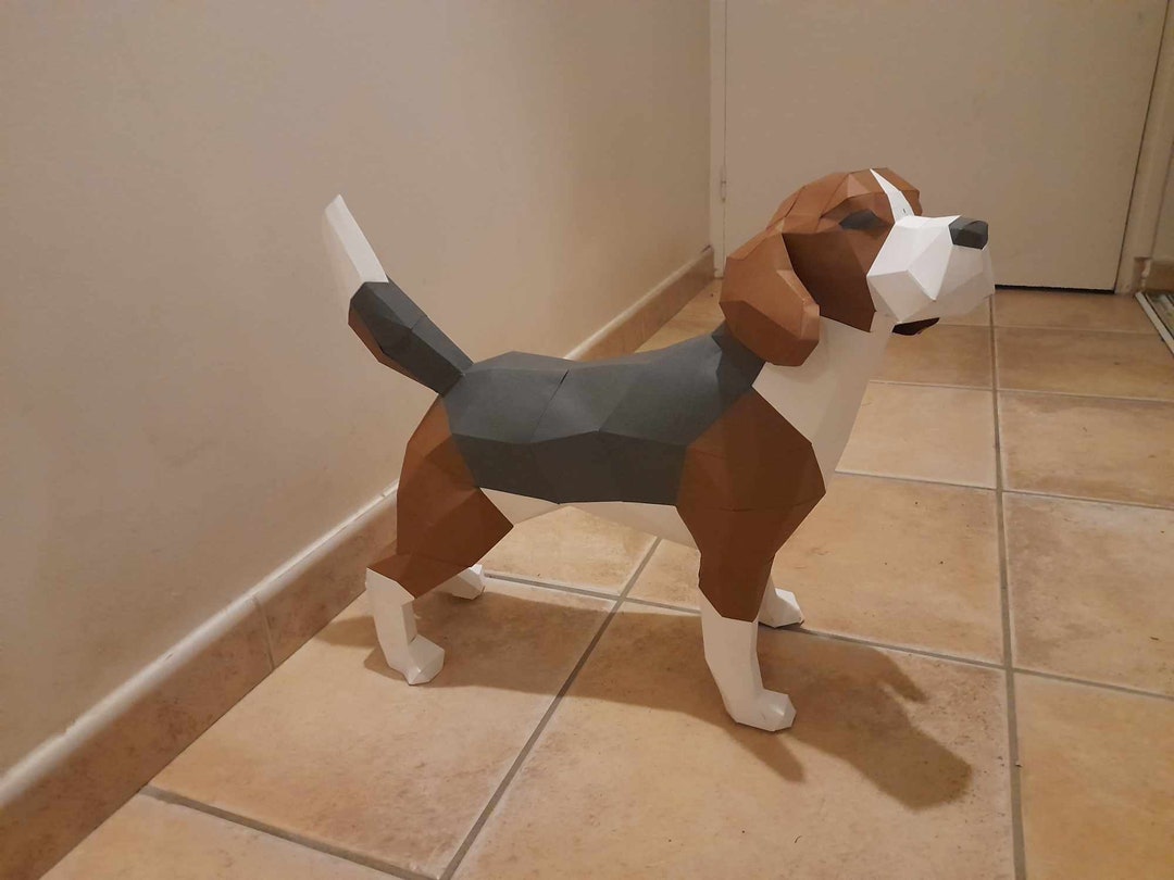 Papercraft Beagle 3D Pattern for Cricut and Cutting Machines Create ...