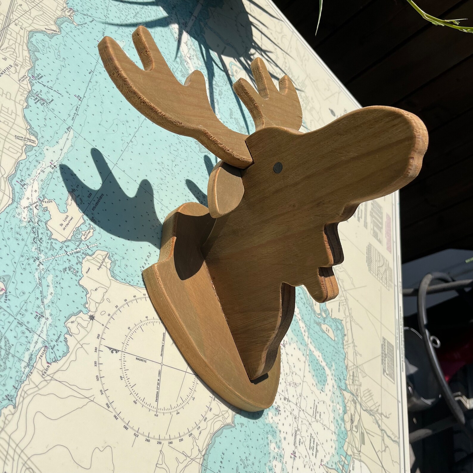 Handmade Wooden Moose Wall Hanging - Etsy Canada