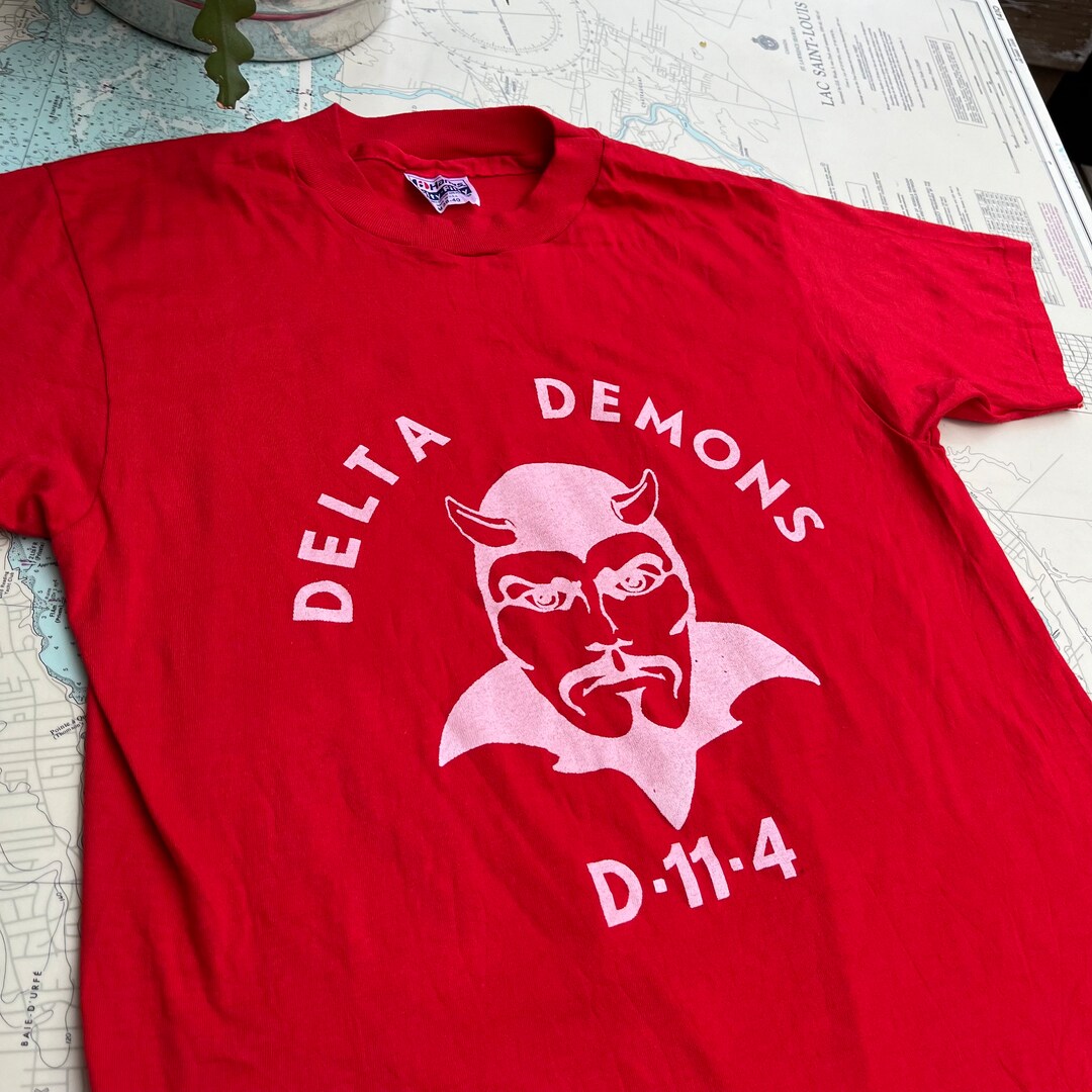 Vintage Delta Demons Silkscreened Single Stitch Tee - Etsy