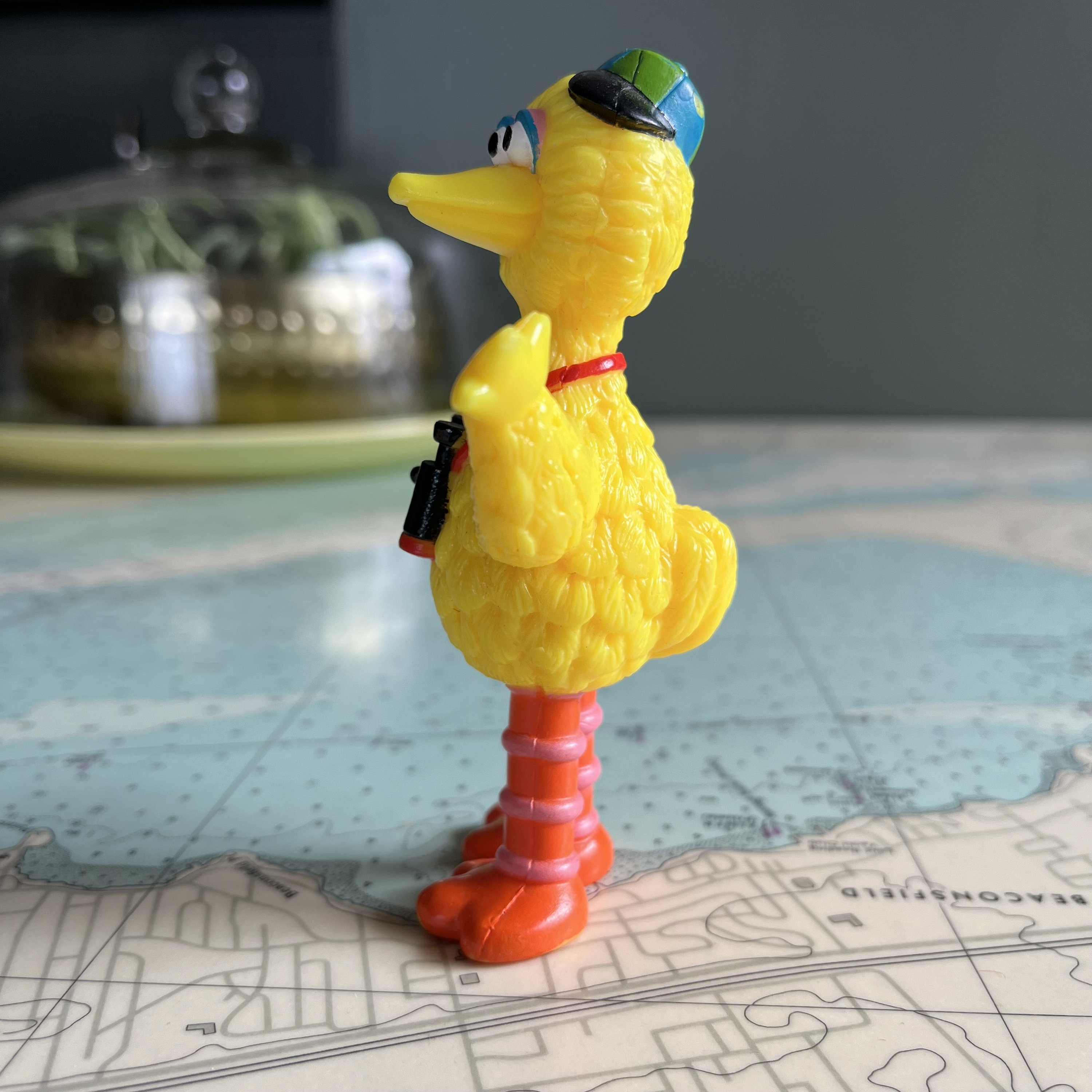 Vintage Sesame Street Big Bird With Binoculars Figurine - Etsy