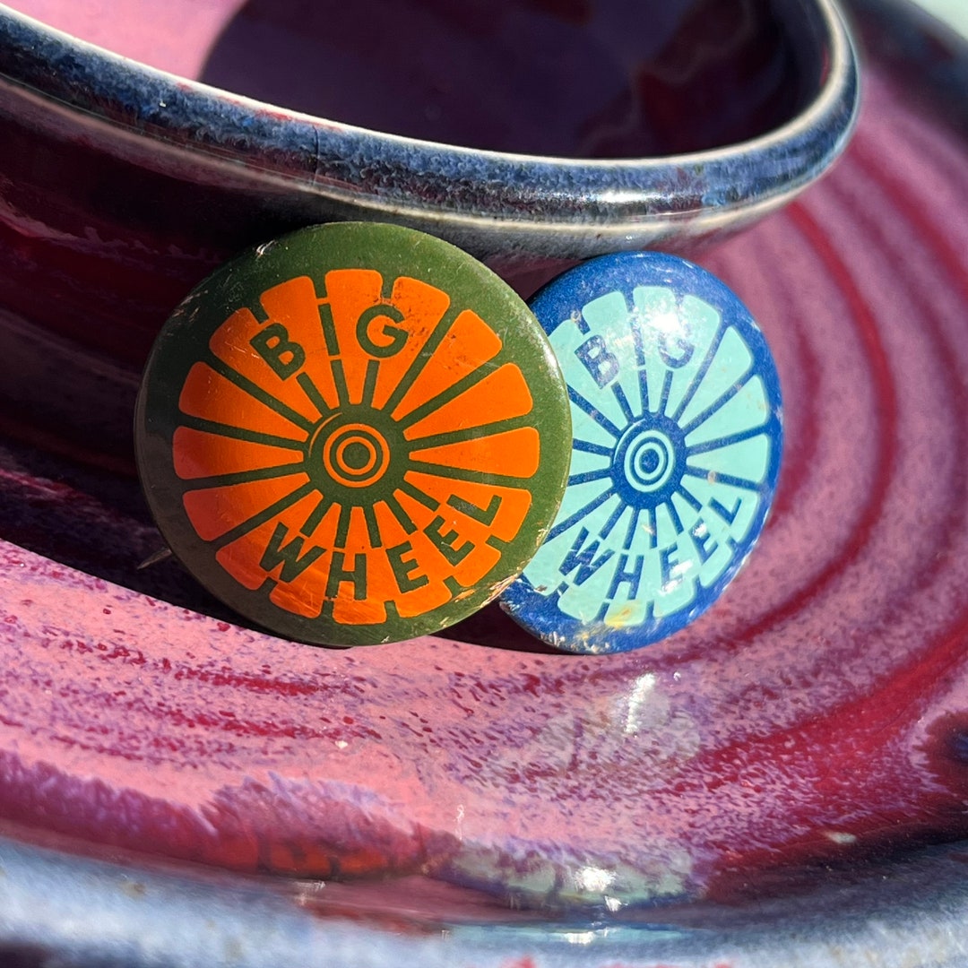 Vintage 50s Big Wheel Carnival Button / Badge / Pin - Etsy