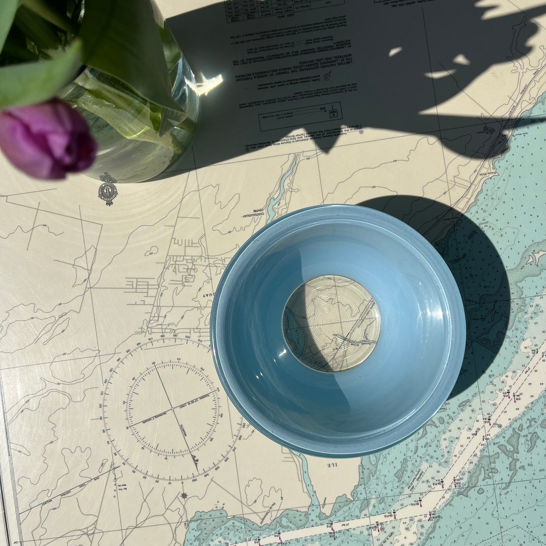 Vintage Light Blue Pyrex Bowl 322 1L - Etsy