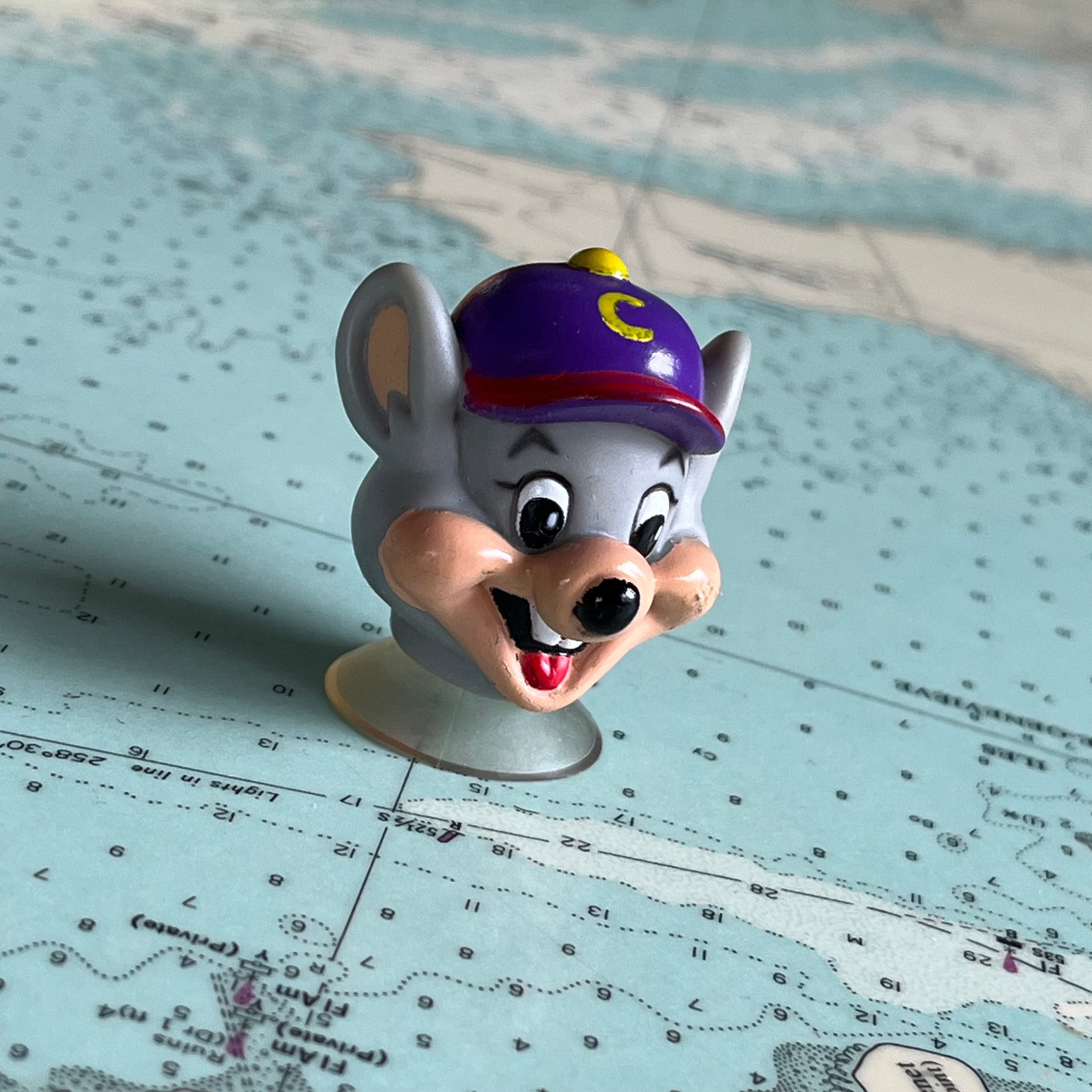 Vintage Chuck E Cheese Cartoon Head Suction Cup - Etsy
