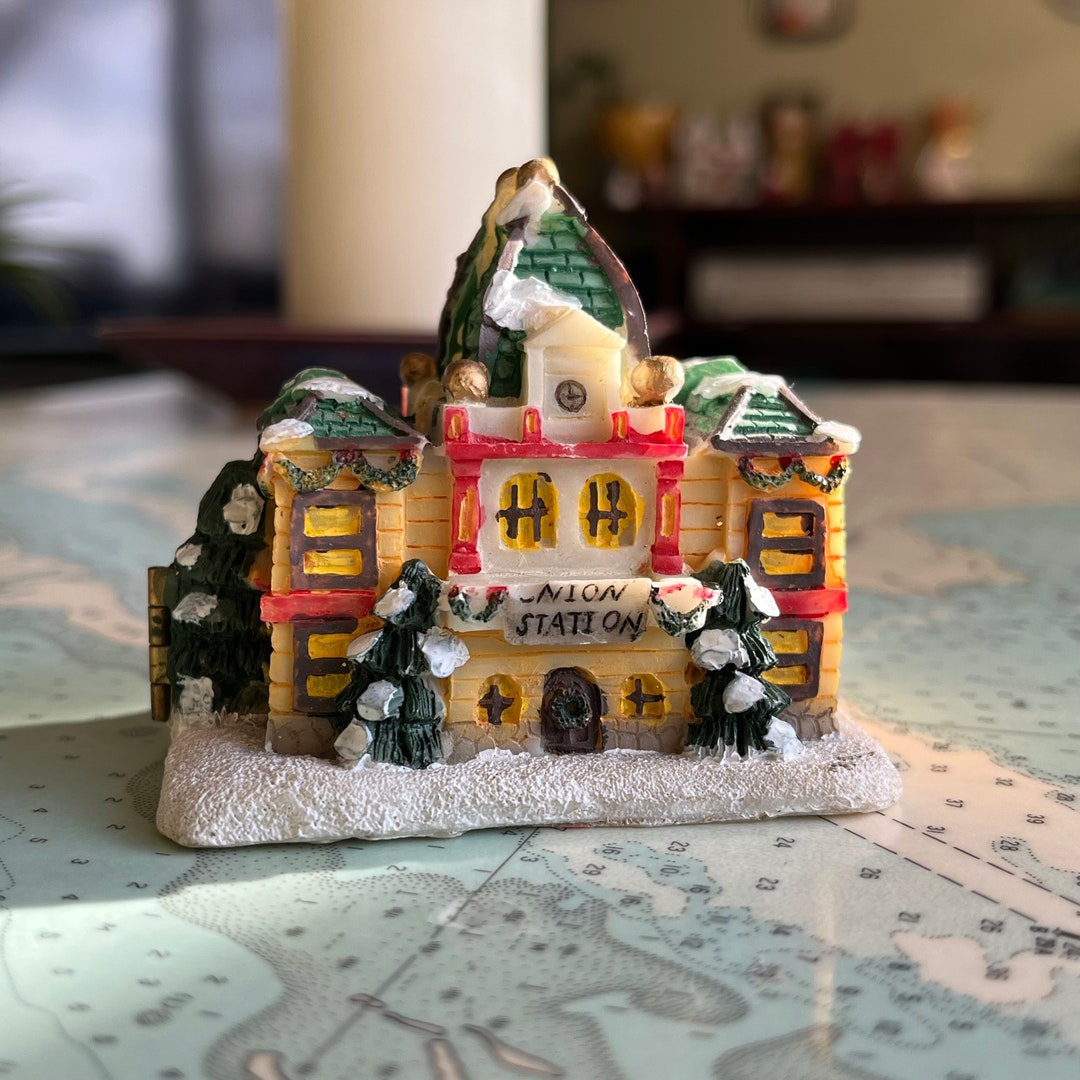 Vintage Hinged Union Tiny Station Ceramic Building - Etsy