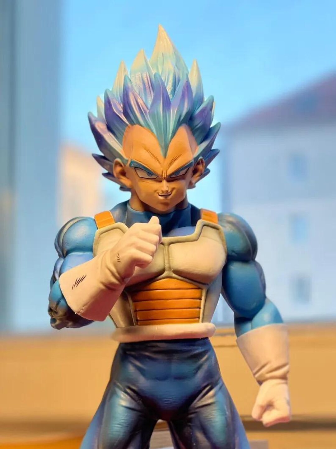 Dragon Ball Z Super Saiyan Blue Vegeta Figure 28cm | PVC Anime Statue ...