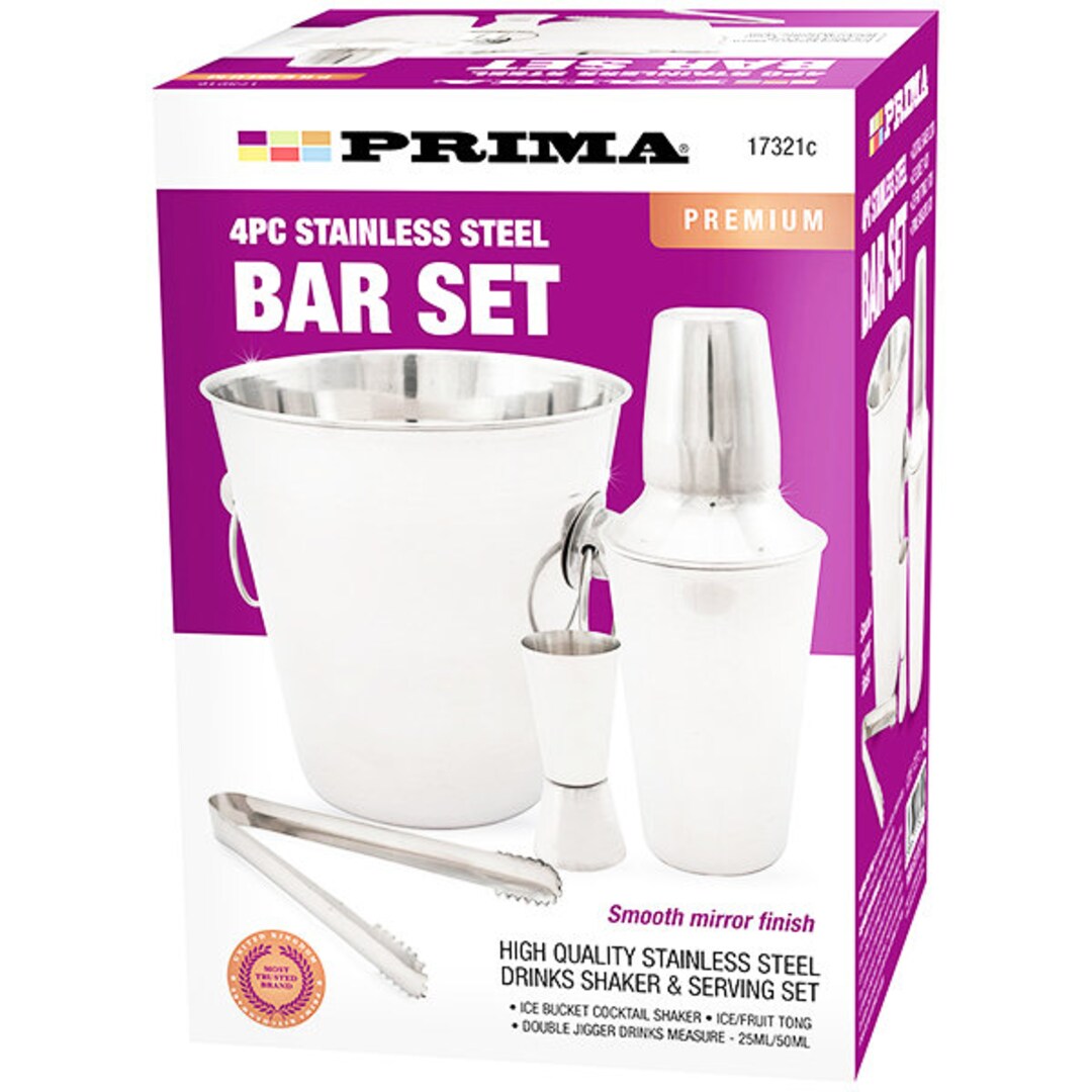 4 Piece Bar Set - Cocktail Set - Cocktail Accessories - Cocktail Mixer ...