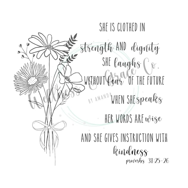 Proverbs 31:25-26 Wall Art - Etsy
