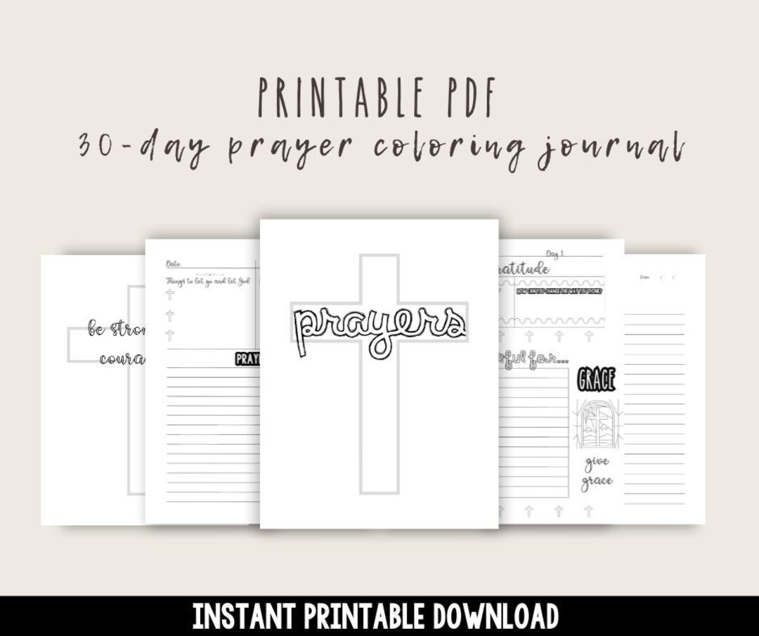 30 Day Coloring Prayer Journal - Etsy