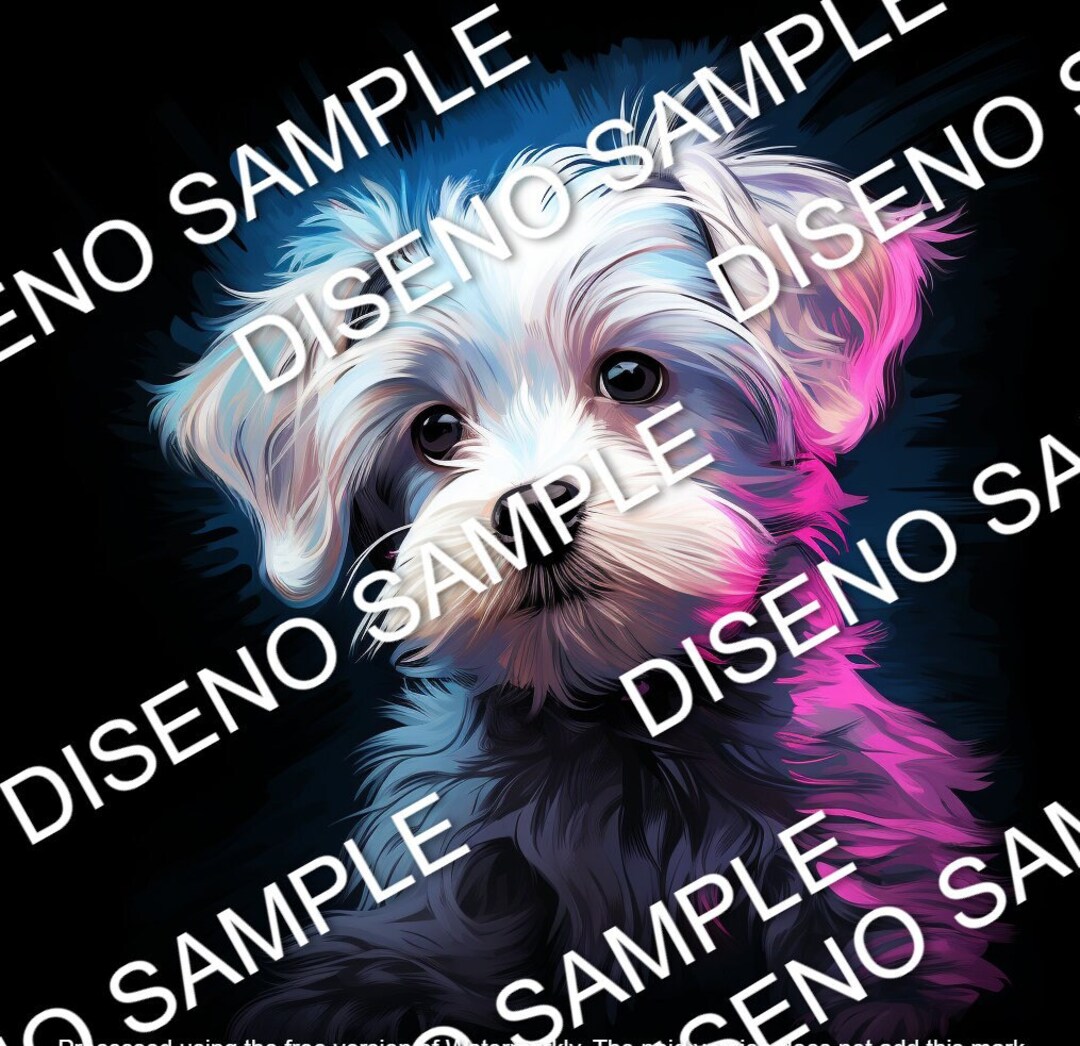 NEO Maltese Puppy T-shirt Designs Mug Designs canvas - Etsy