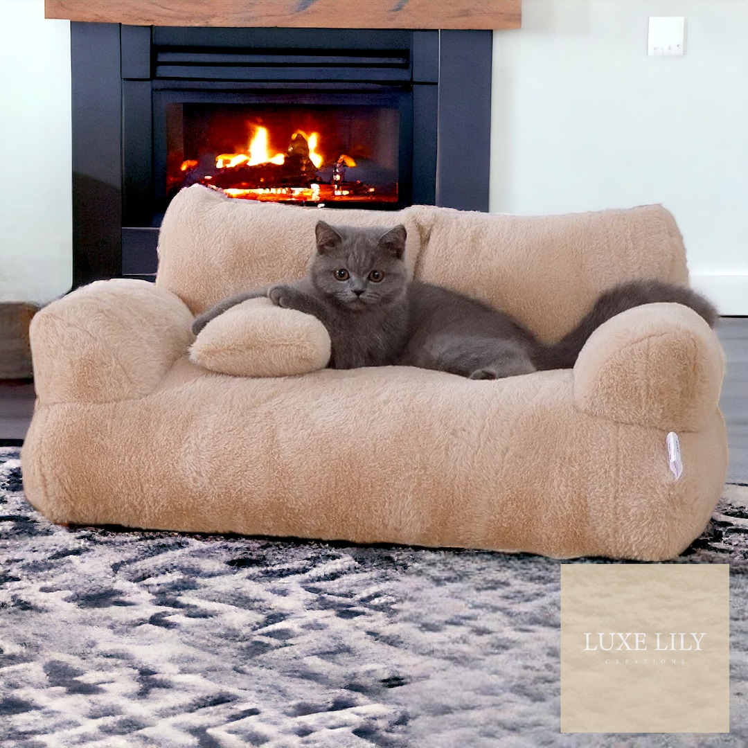 Cat Sofa Bed, Plush Sofa Bed, Plush Beds, Plush Pet Bed, Cat Beds, Cat ...