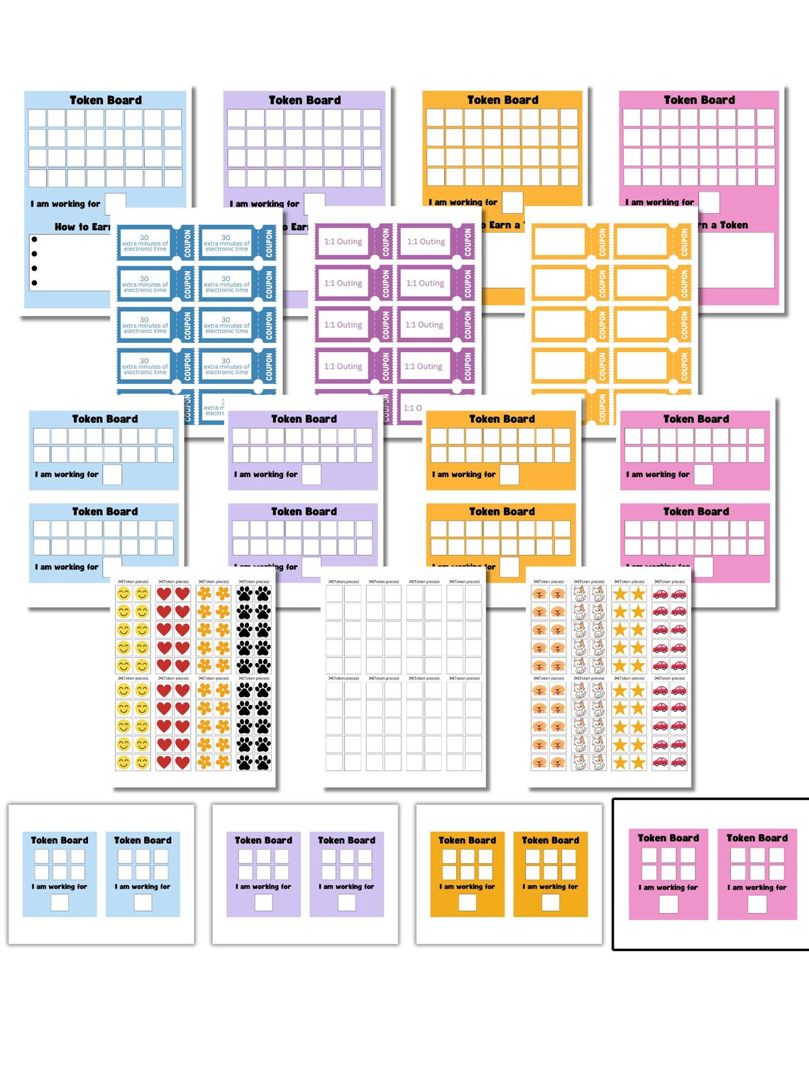 Printable Token Economy System: Behavior Chart, Reward System (digital ...