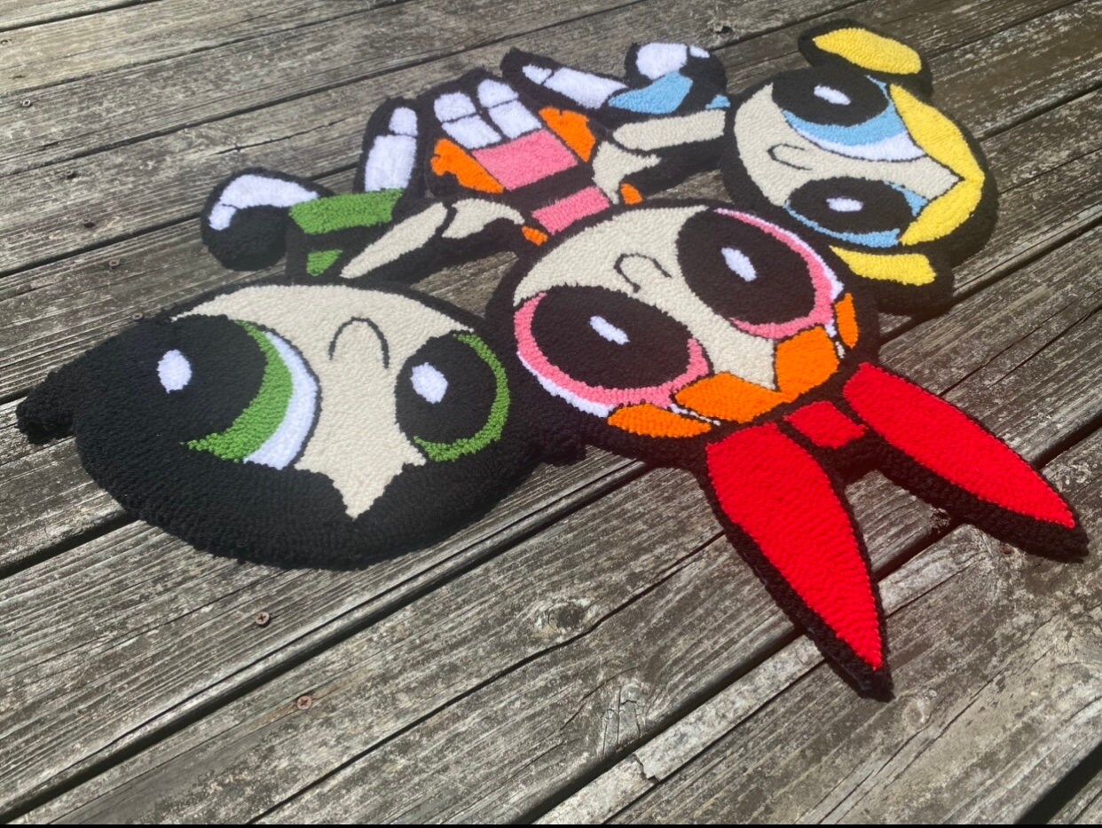 Power Puff Girls Tufted Rug - Etsy