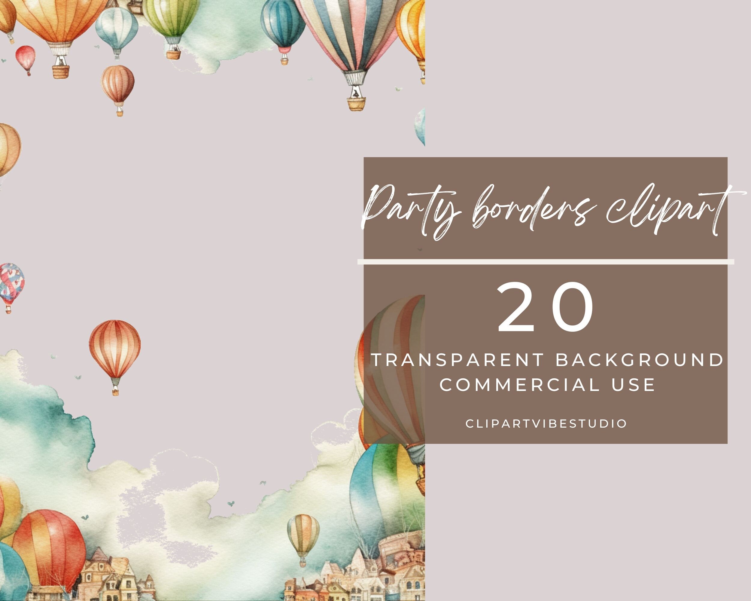 Watercolor Clipart Borders and Frames Rainbow Confetti - Etsy