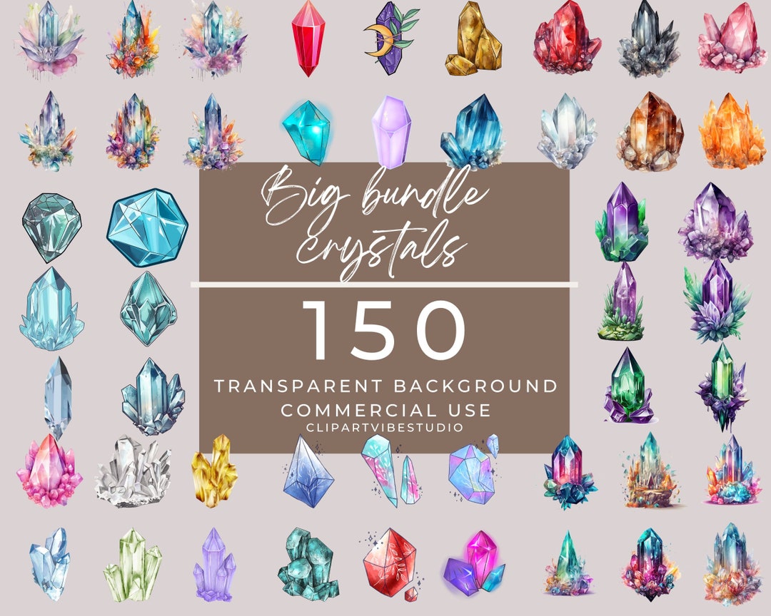 150 Crystals Design Mega Bundle Crystals Gemstone - Etsy