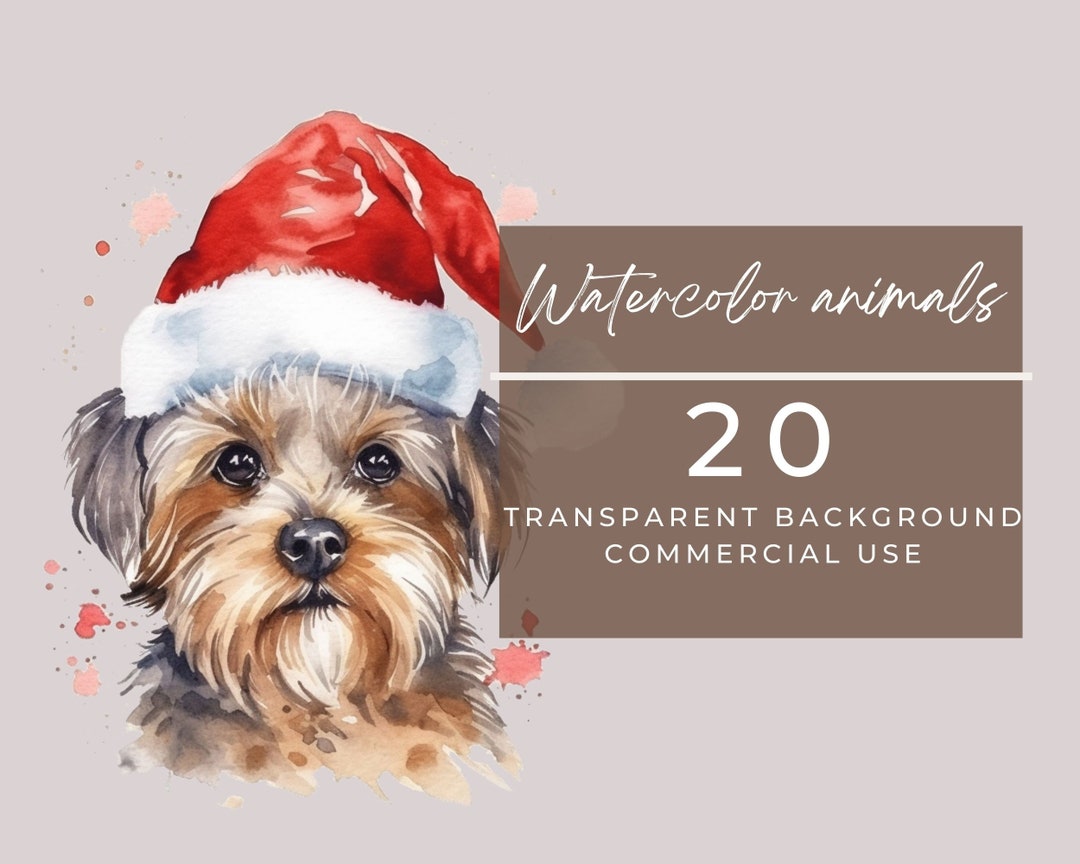 20 Watercolor Christmas Animals Clipart XMAS Bundle - Etsy
