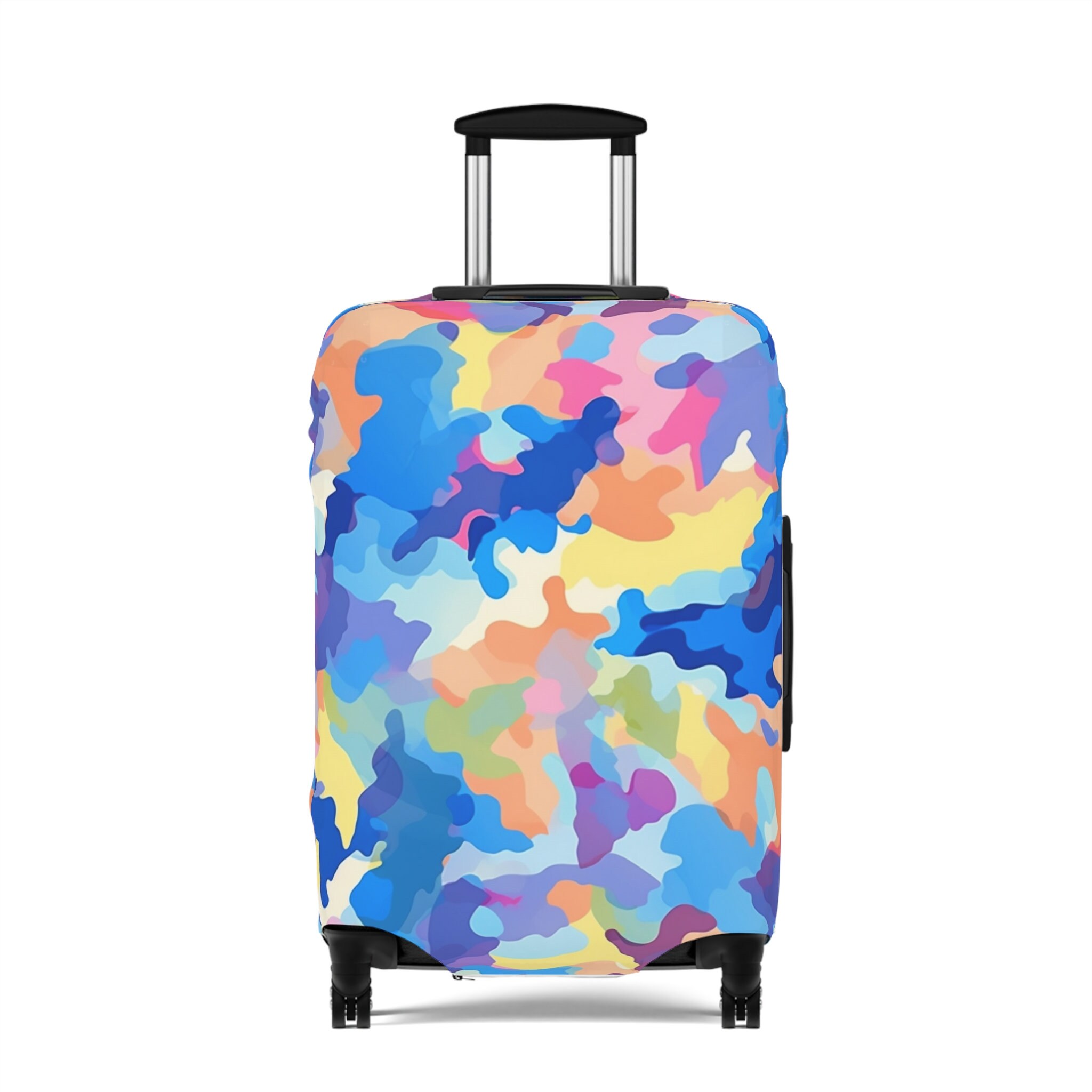 Travel in Vibrant Camo Style: Suitcase Protective Cover in Bright ...