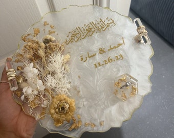 Ring Plate Customized Nikkah Plate, Personalized Mirror Wedding Plate ...
