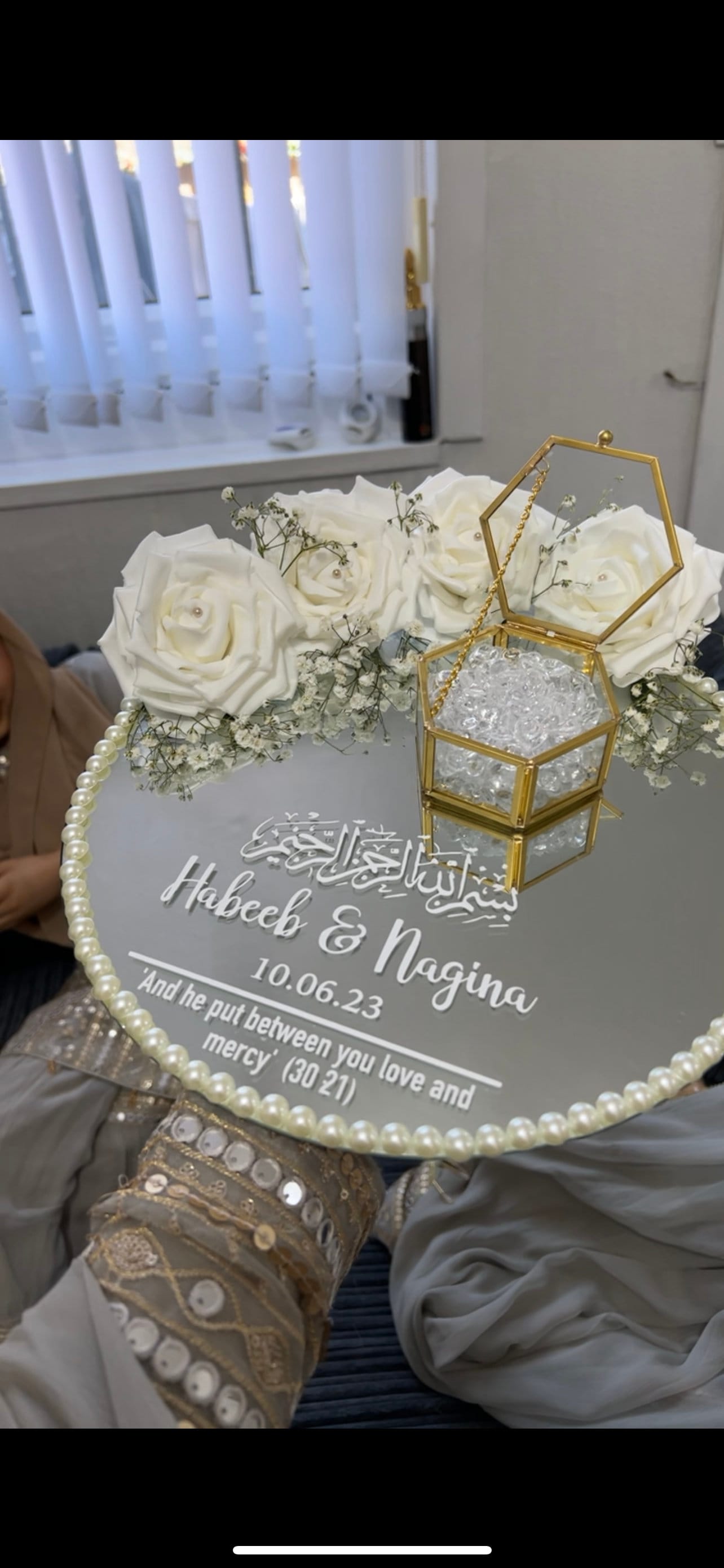 Ring Plate Customized Nikkah Plate, Personalized Mirror Wedding Plate ...